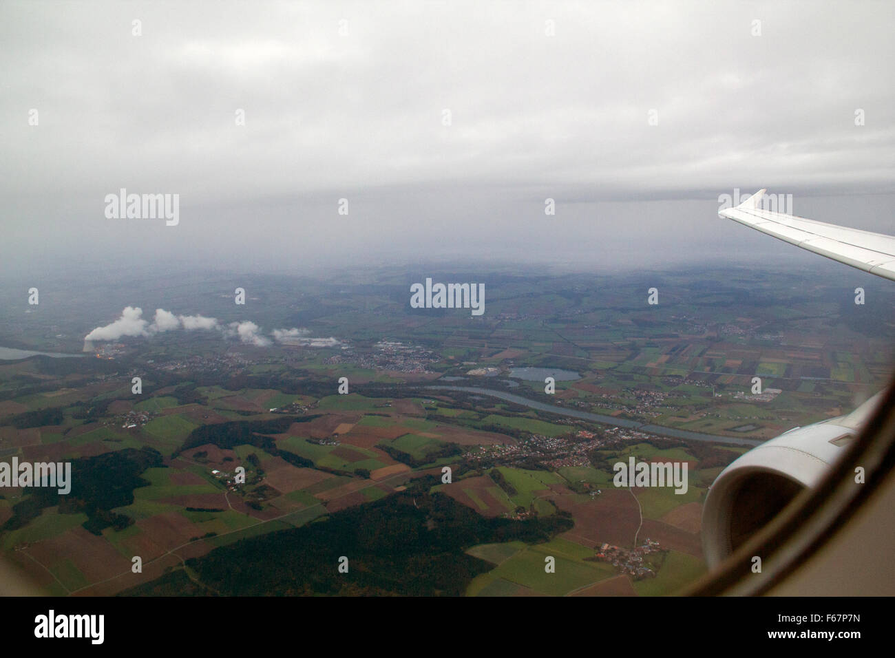 Aerial view of Europe landscape from plane window Stock Photo - Alamy