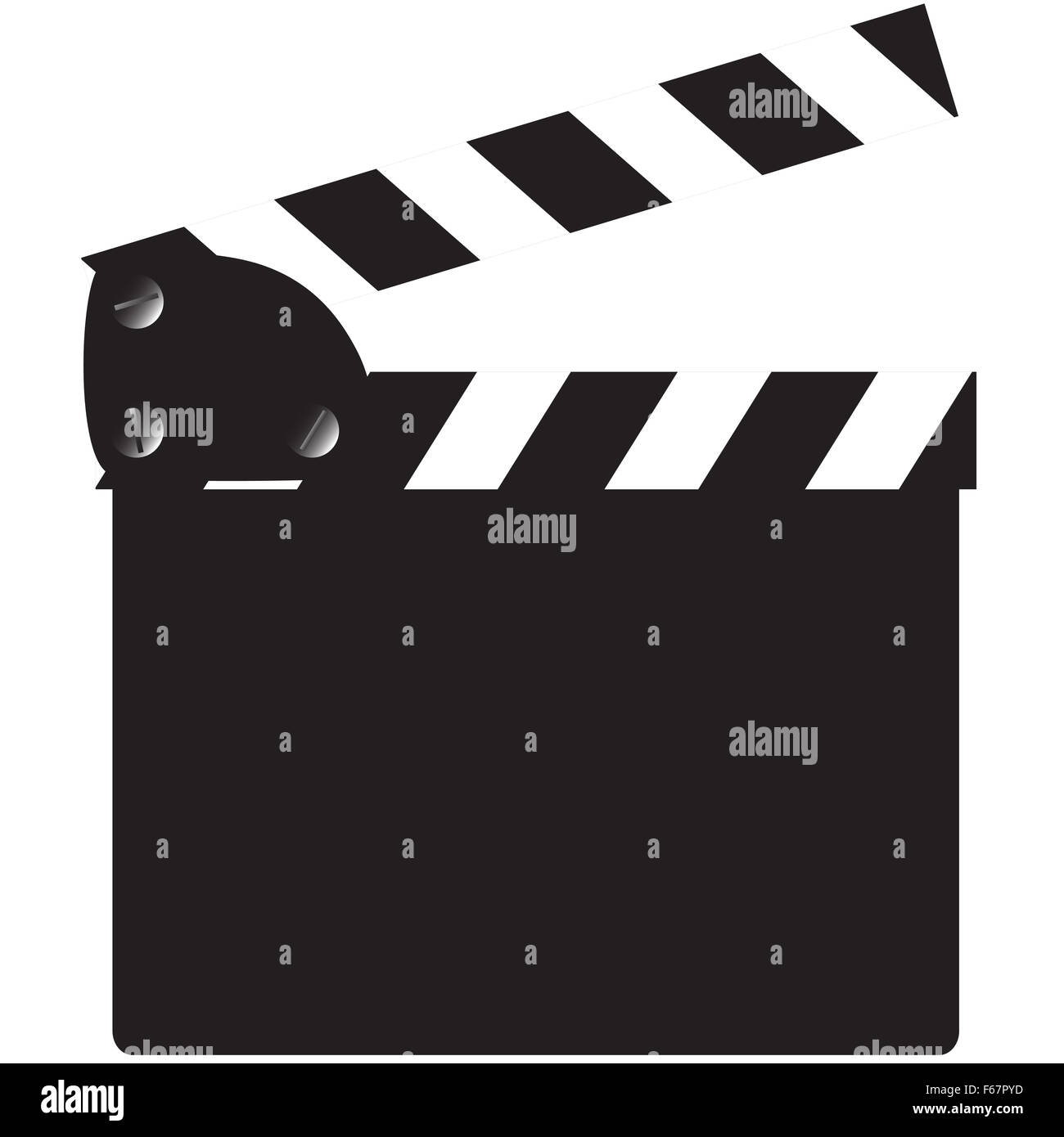 A director's blank clapper board isolated on a white background Stock ...