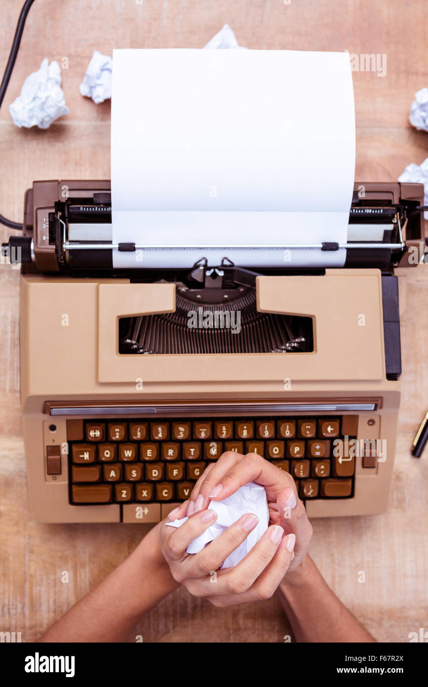 Above view of old typewriter Stock Photo - Alamy