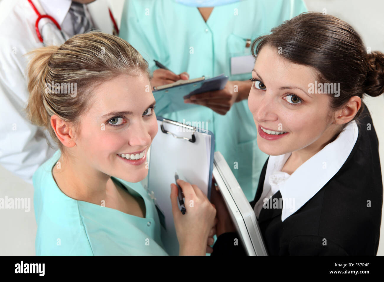 Group of young nurses Stock Photo - Alamy