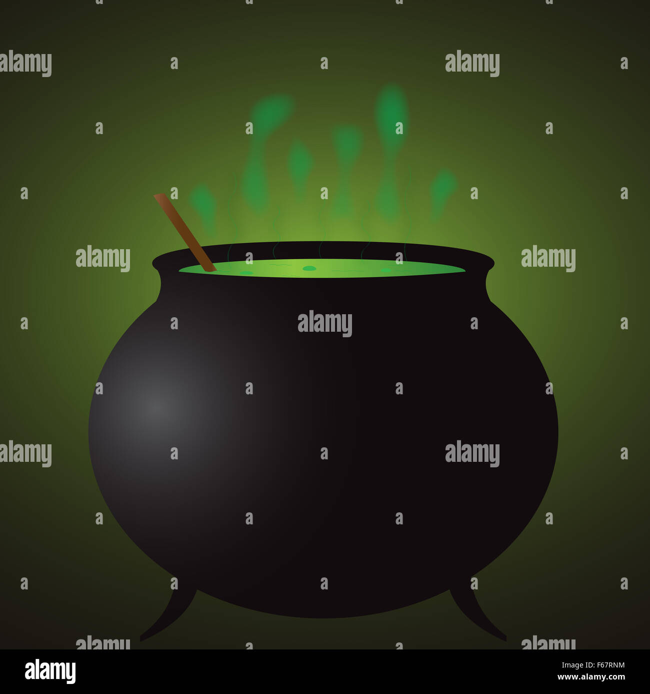 Witch's cauldron design with a potion inside Stock Photo - Alamy