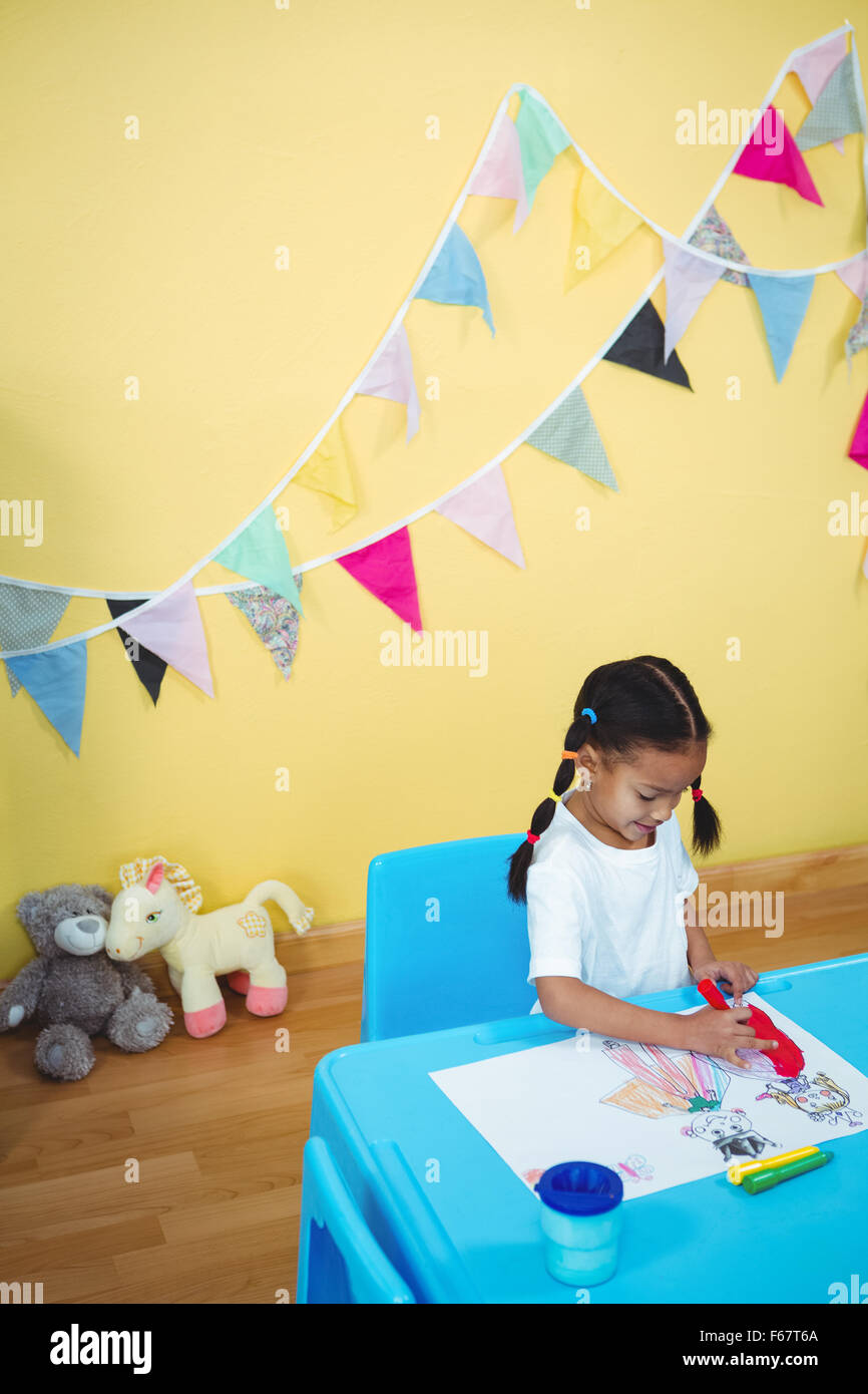 Child desk drawing hi-res stock photography and images - Alamy