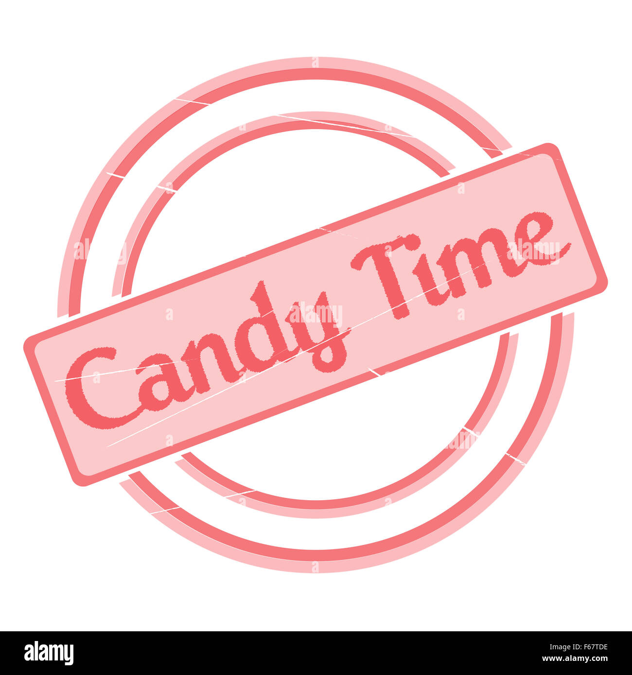 A rubber stamp declaring 'candy time' isolated on white background ...