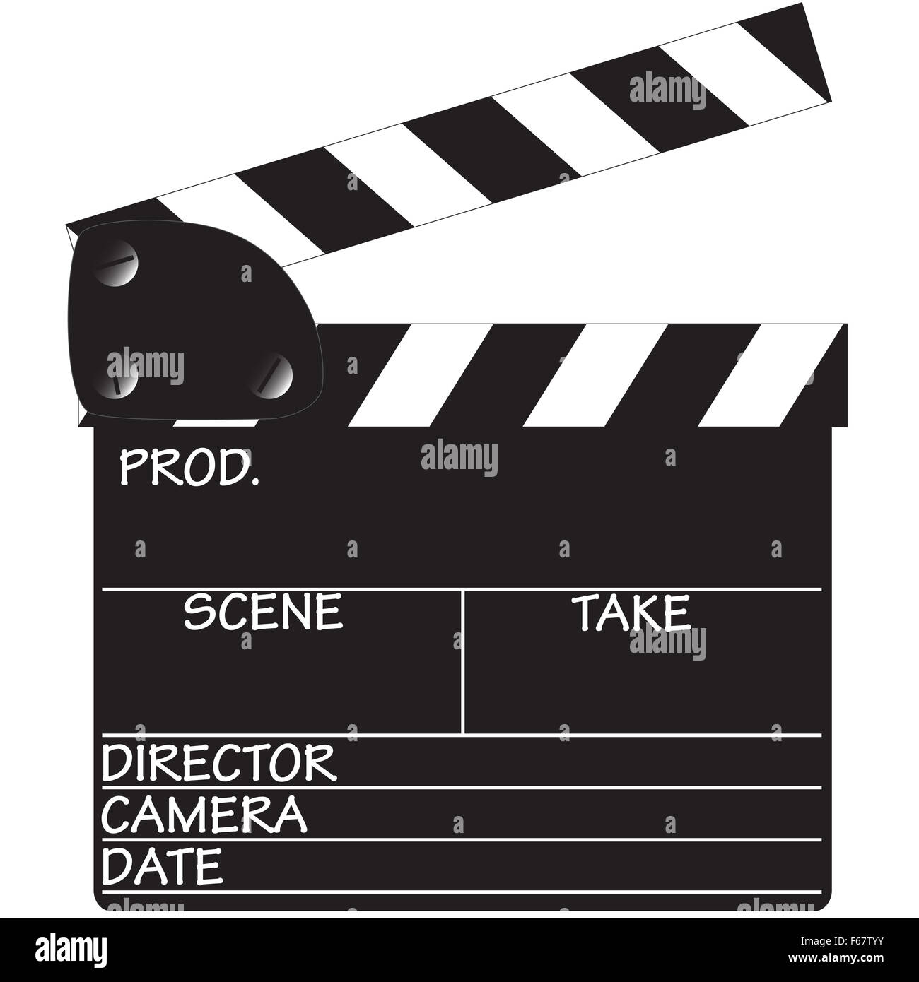 A director's clapper board isolated on a white background Stock Photo ...