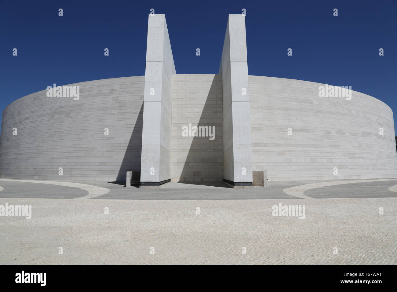 The new cathedral of the religious complex in Fatima, Portugal Stock ...