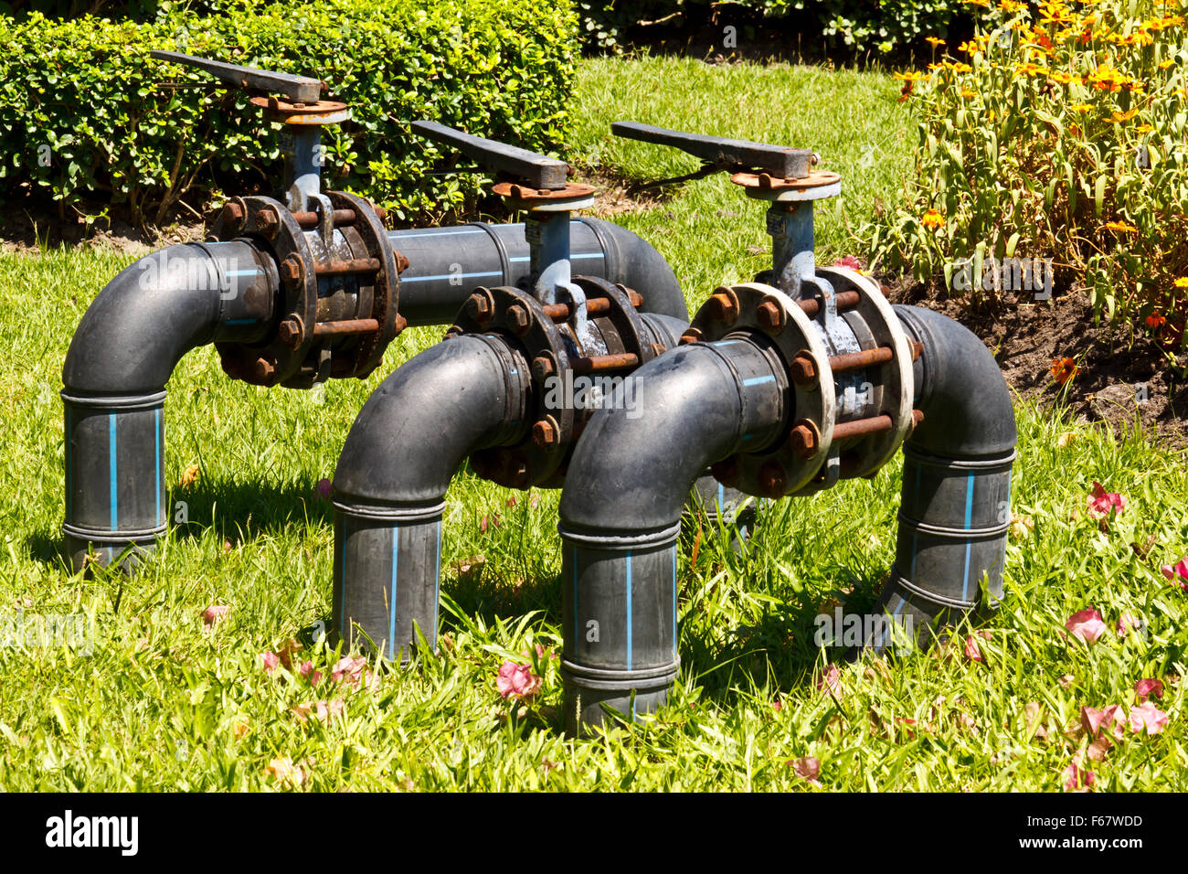 water pump in garden Stock Photo - Alamy
