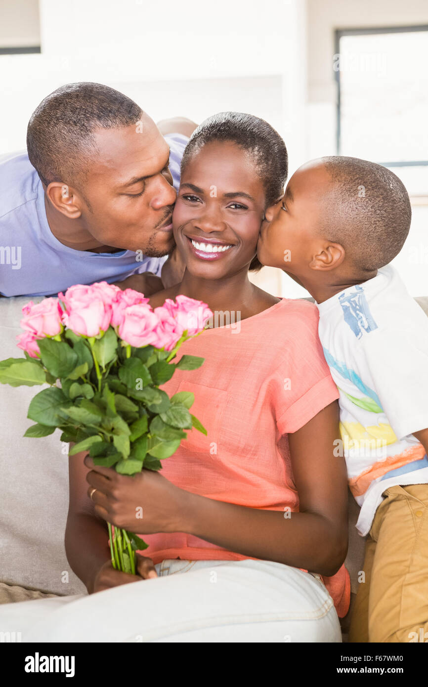 Mother and son with bouquet hi-res stock photography and images - Alamy