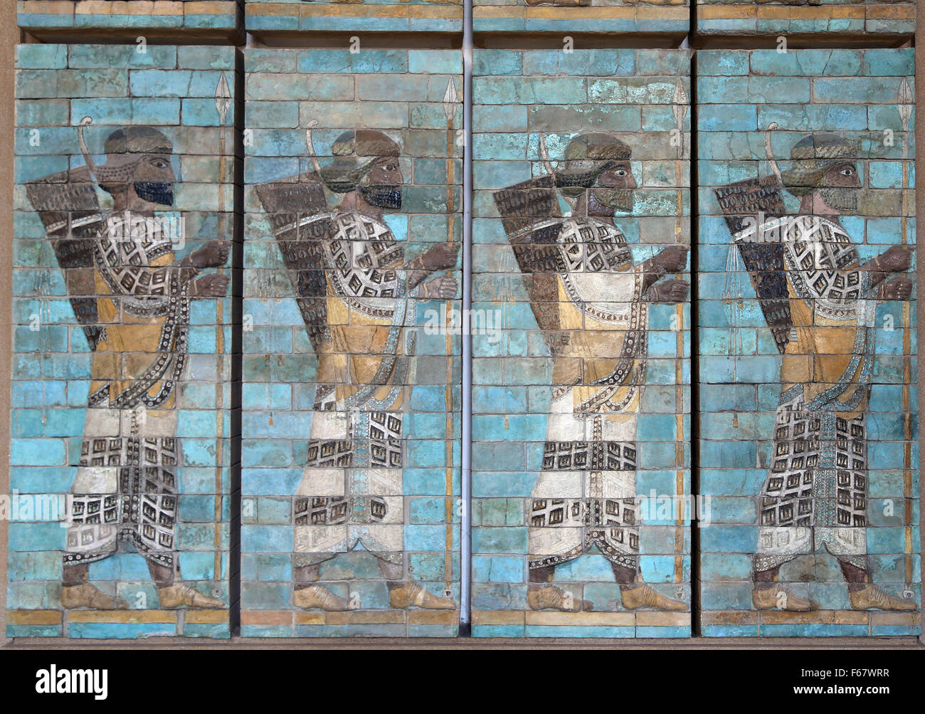 Frieze of Archers. Persian soldiers. Palace of Darius the Great. 6th ...