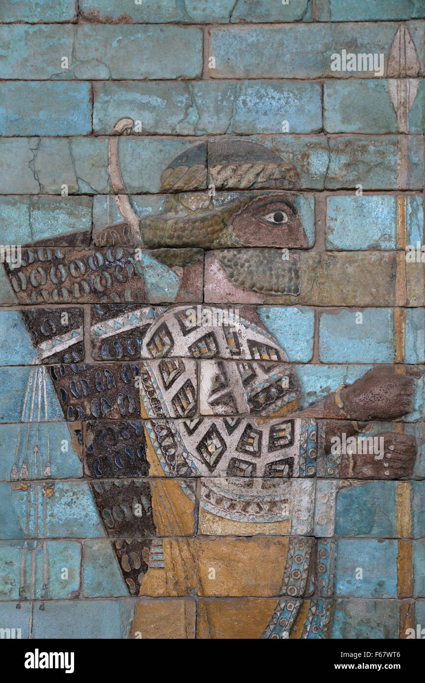 Frieze of Archers. Persian soldier. Palace of Darius the Great. 6th ...