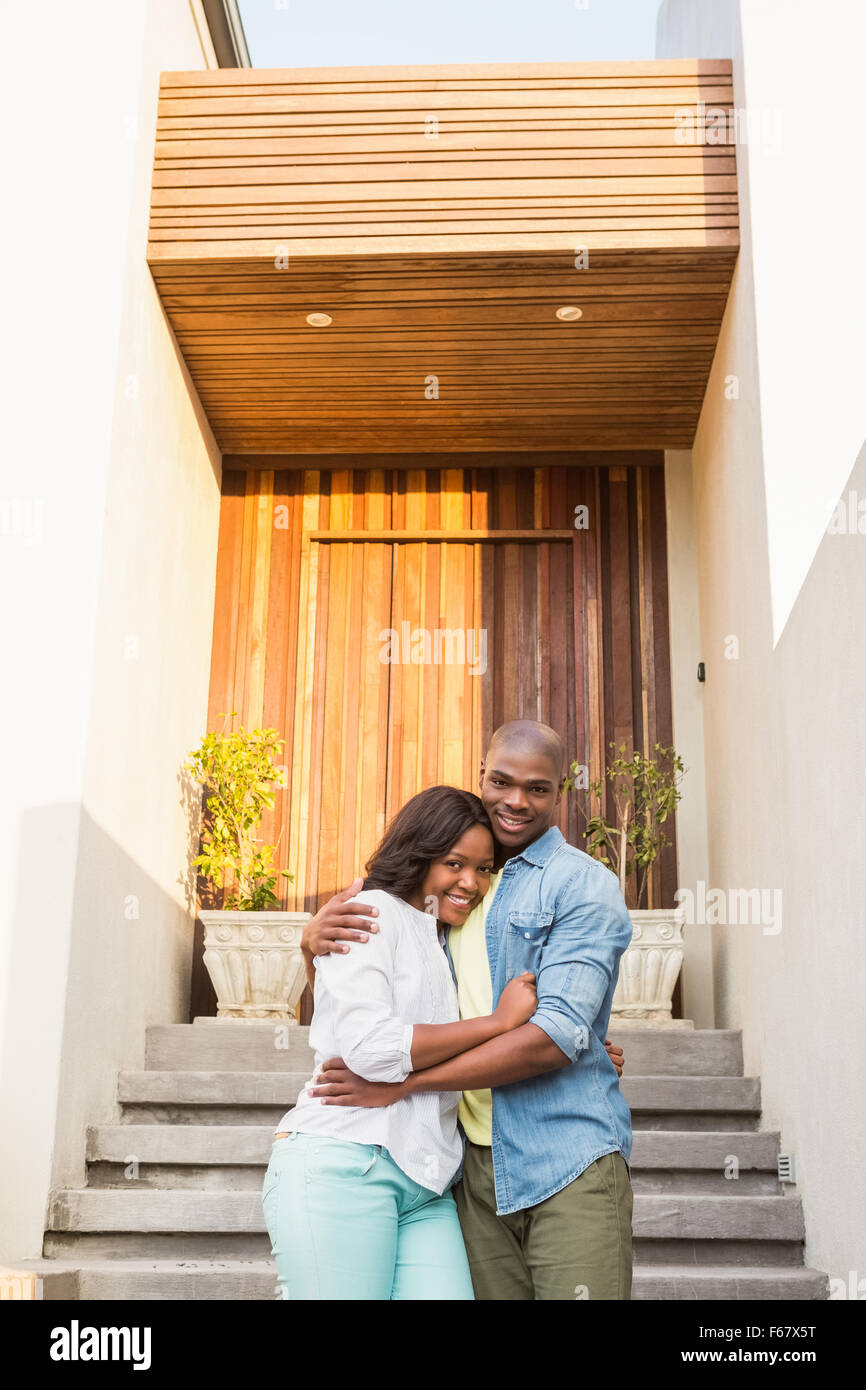 Couple and outside new house hi-res stock photography and images - Alamy