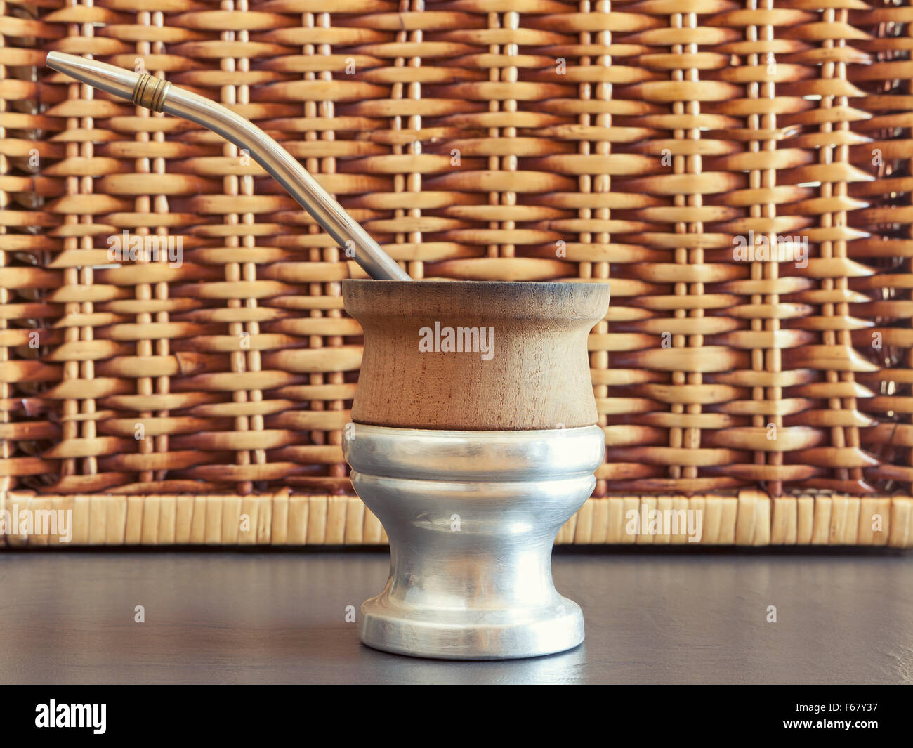 Vintage photo of traditional yerba mate tea popular in latin america ...