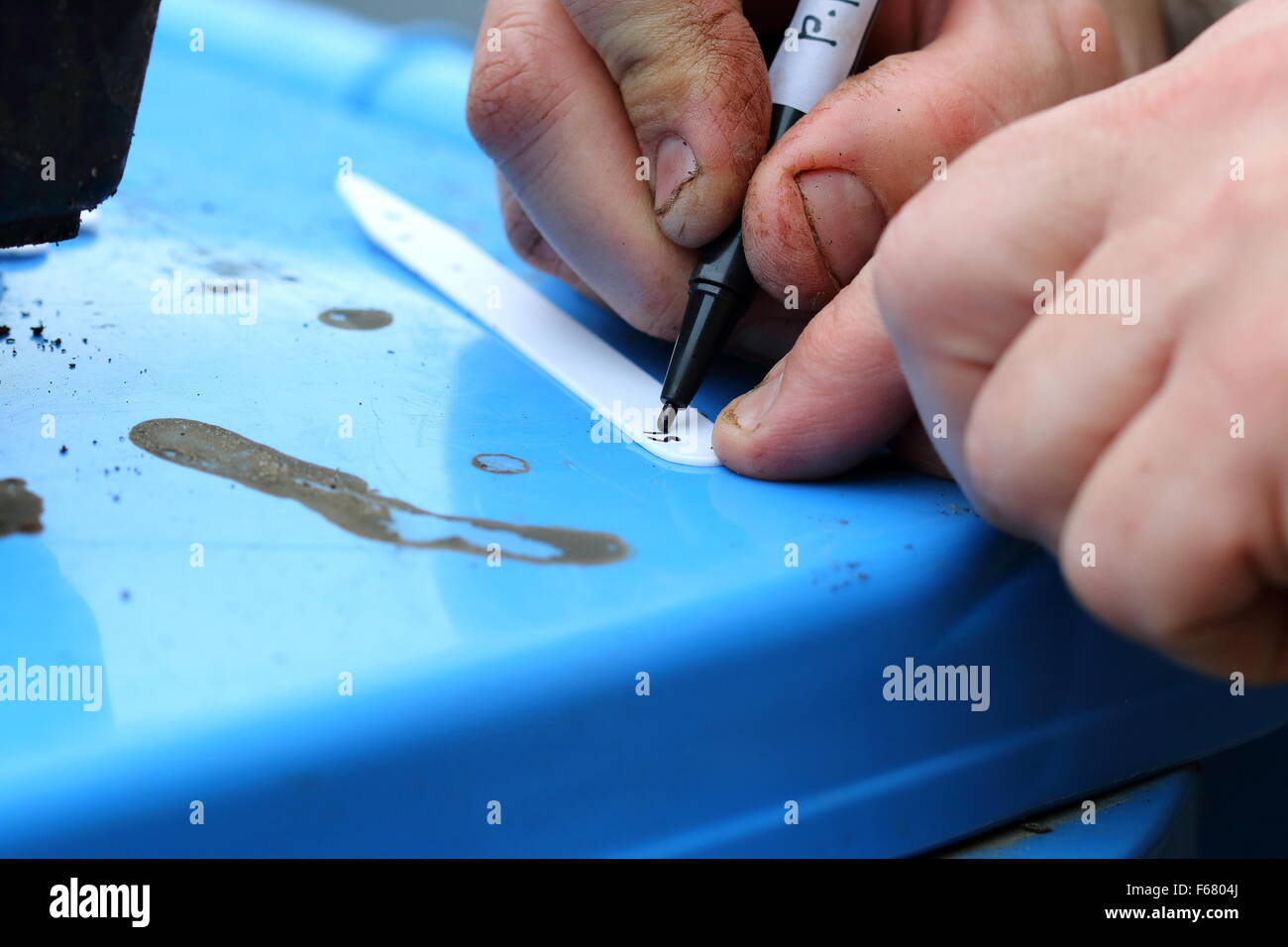 Label letter hi-res stock photography and images - Alamy