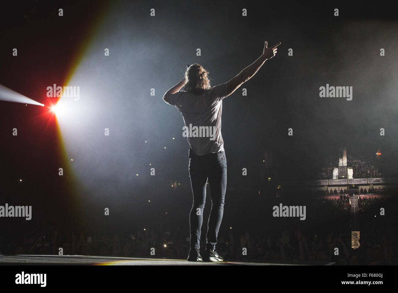 Manchester, UK. 13th November, 2015. Imagine Dragons performing at the ...