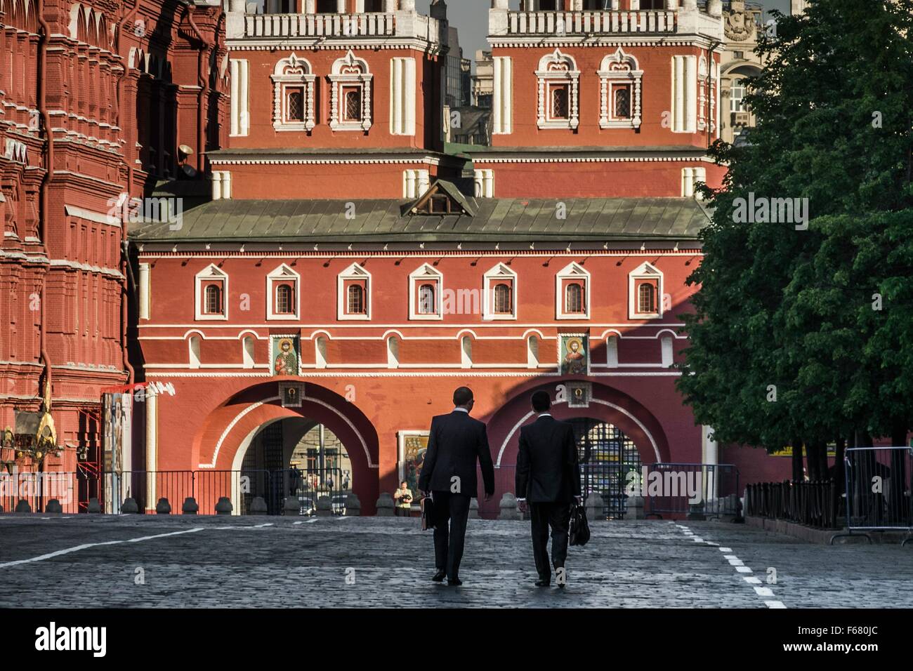 Russia, Moscow. Resurrection Gate or Iberian Gate is the only existing ...