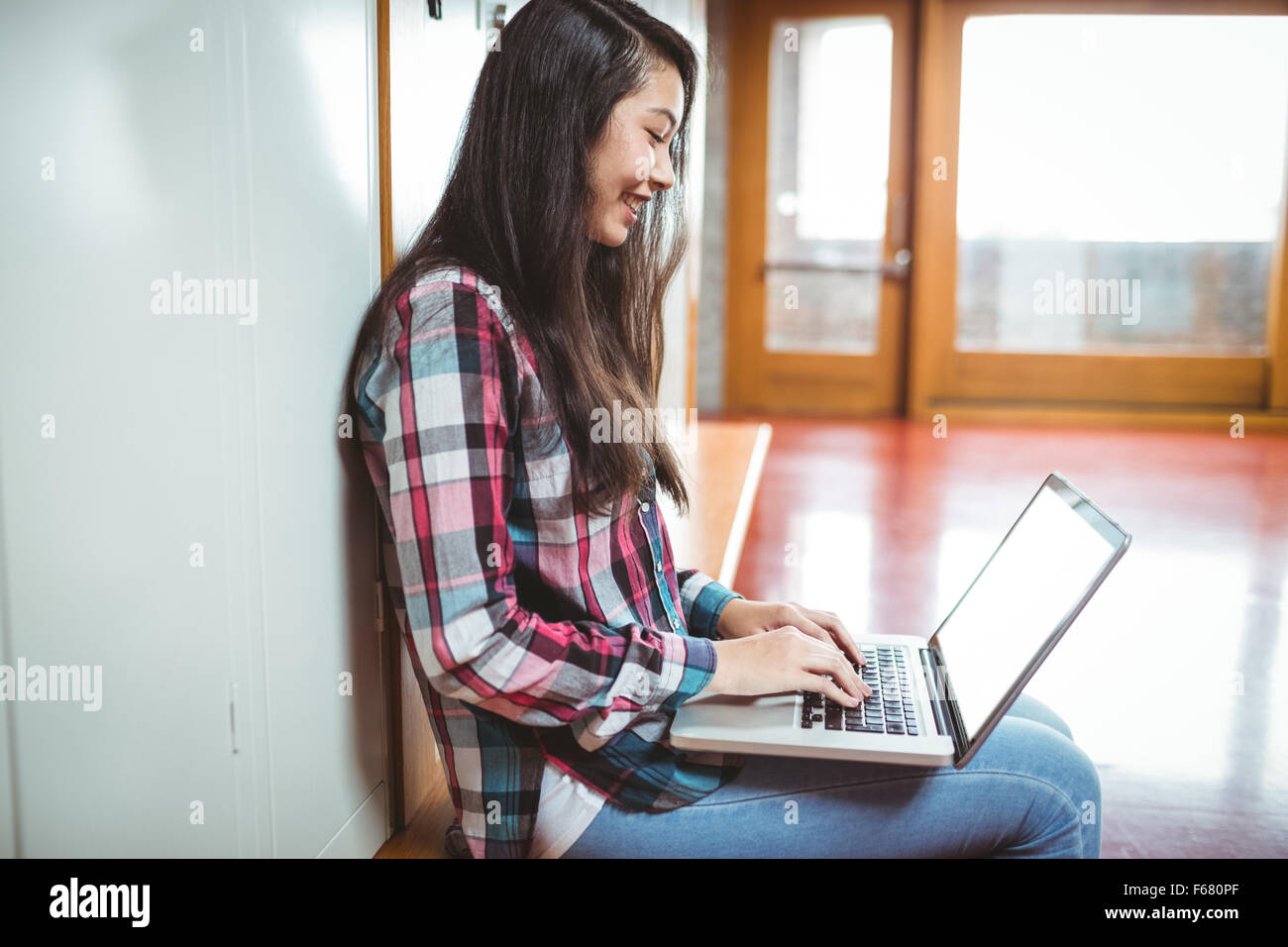 Student typing computer hi-res stock photography and images - Alamy