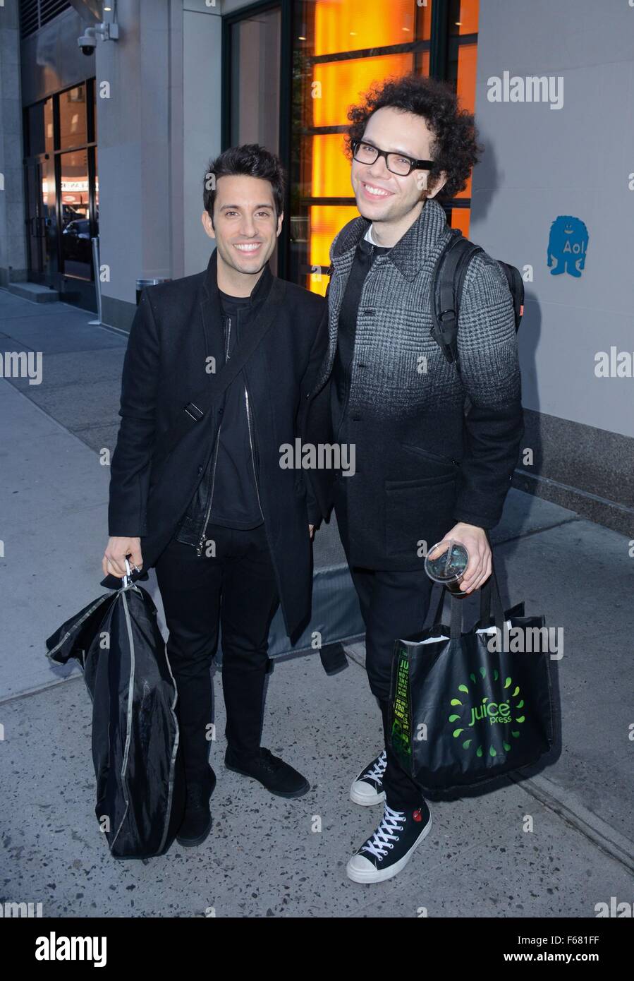 New York, NY, USA. 13th Nov, 2015. A Great Big World, Chad King, Ian ...