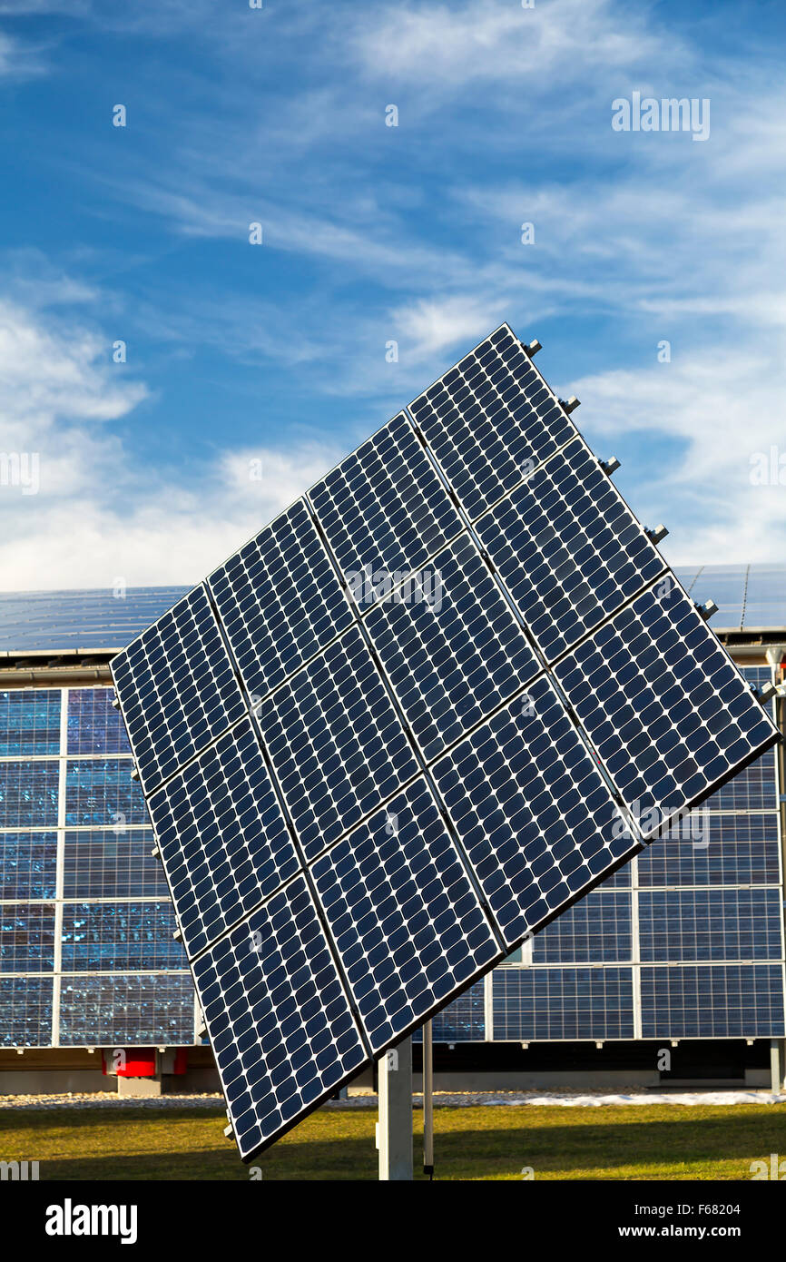 Solar panel electric system Stock Photo - Alamy
