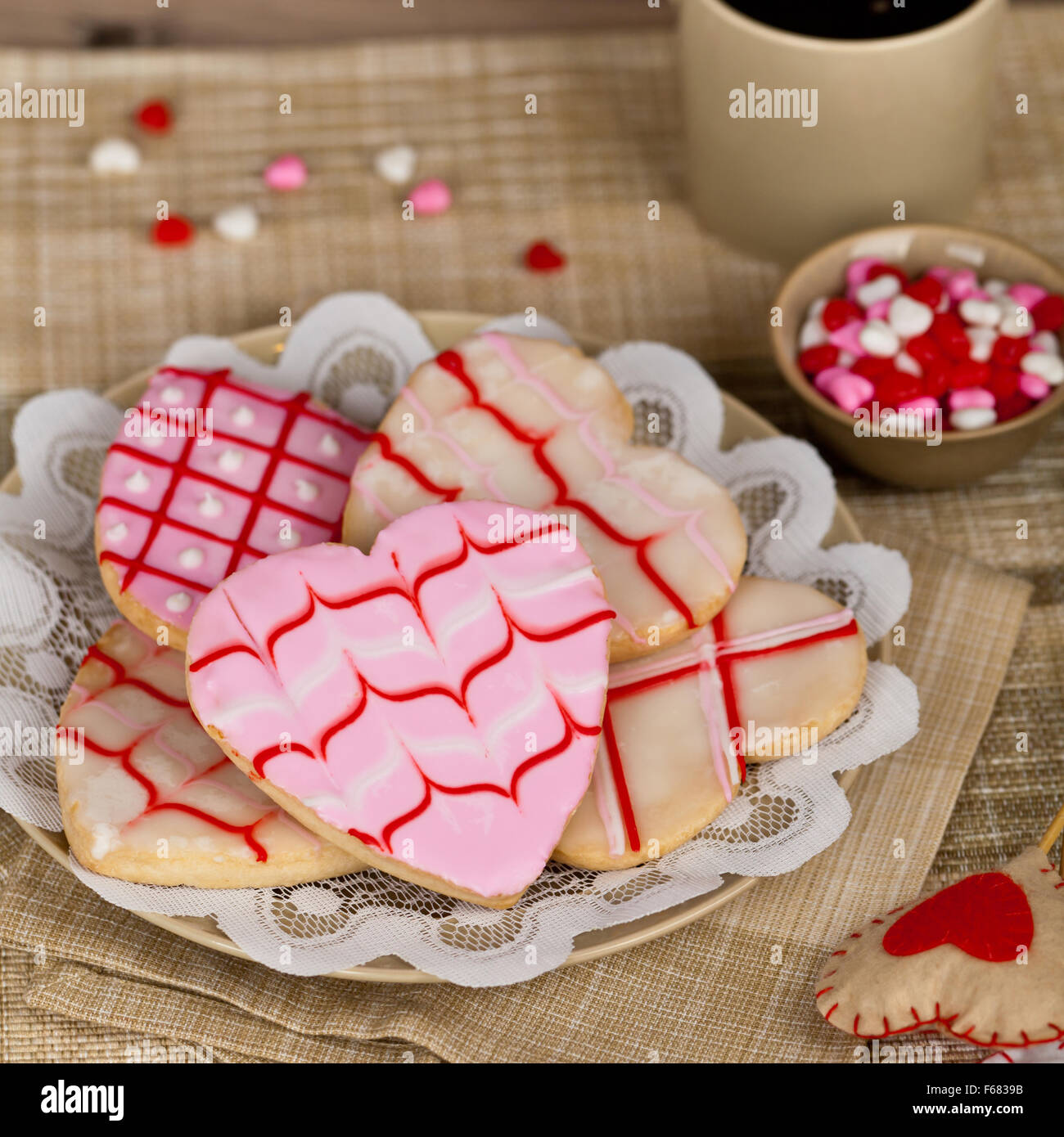 Valentines Day Cookies Stock Photo - Alamy