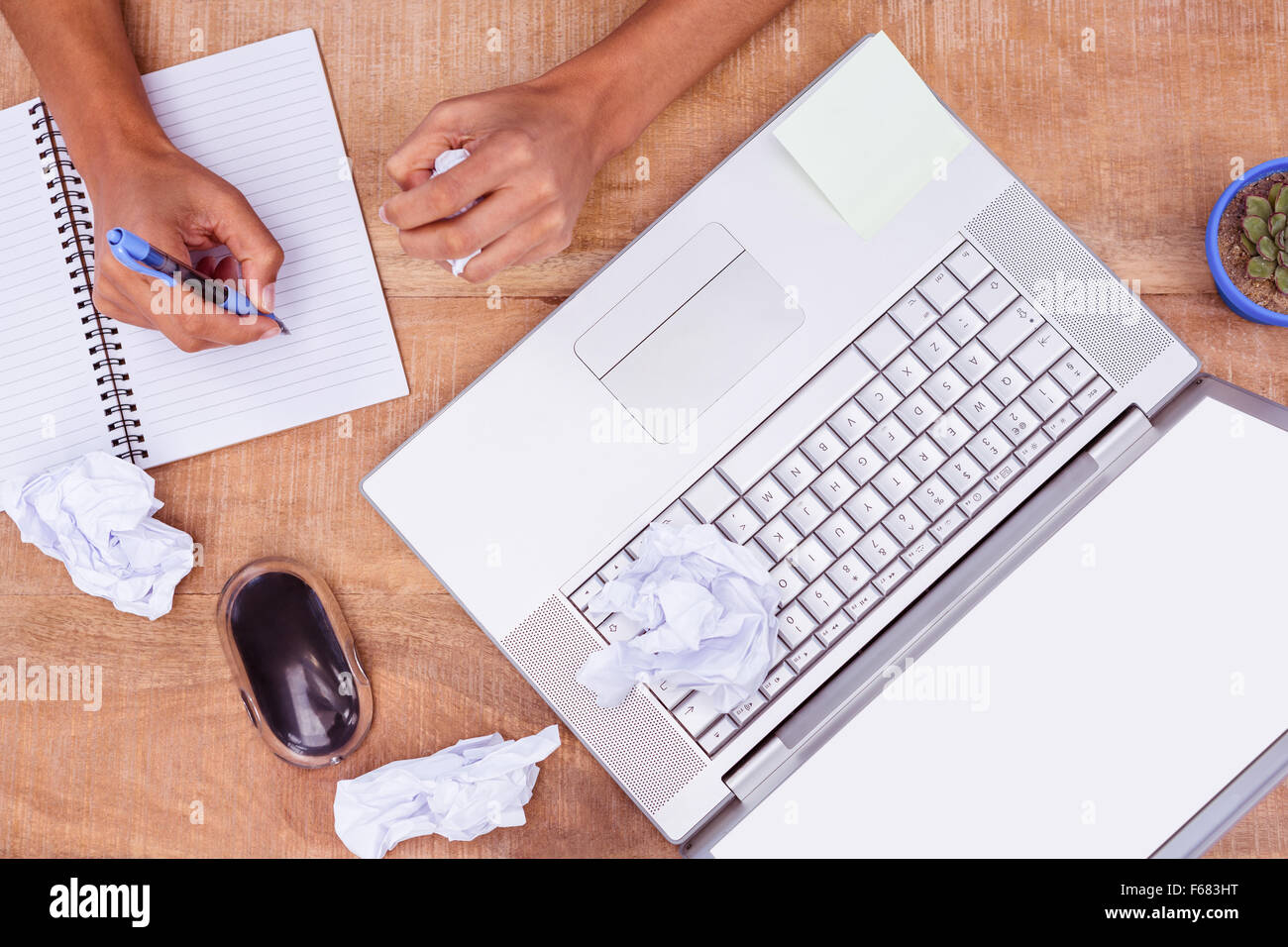 Above view of a laptop Stock Photo - Alamy