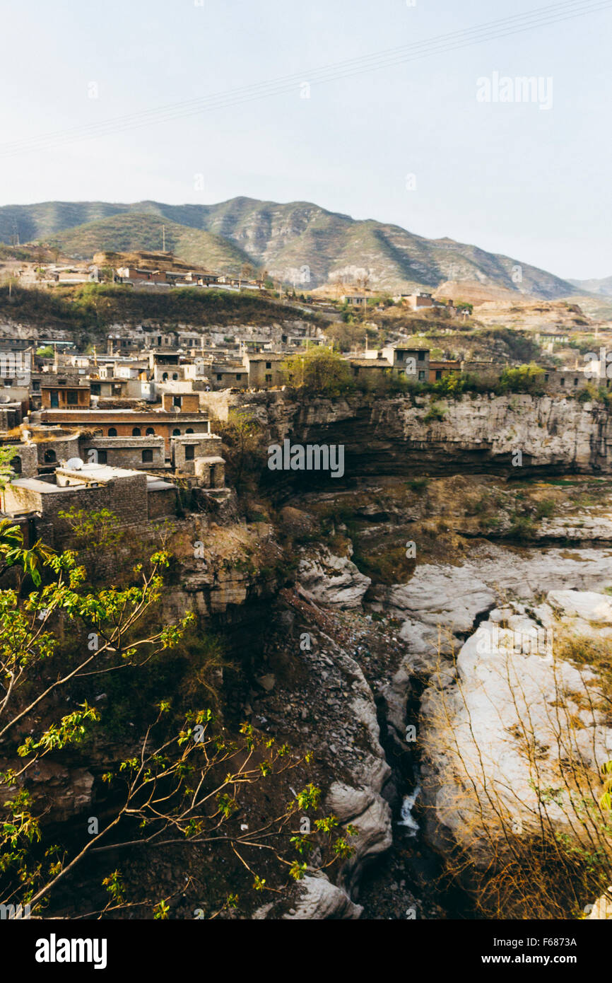 Shanxi Province, China - May, 2013: Chinese poor countryside view in ...