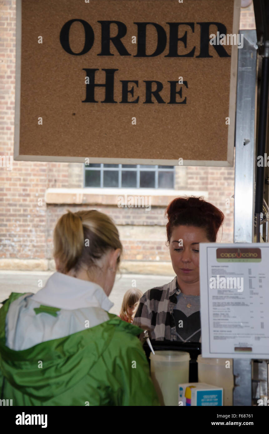 A person ordering coffee Stock Photo - Alamy