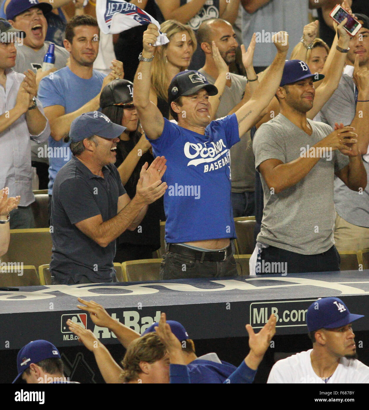 Jason Bateman is a big time Dodgers Fan. Jason is seen being thrilled ...