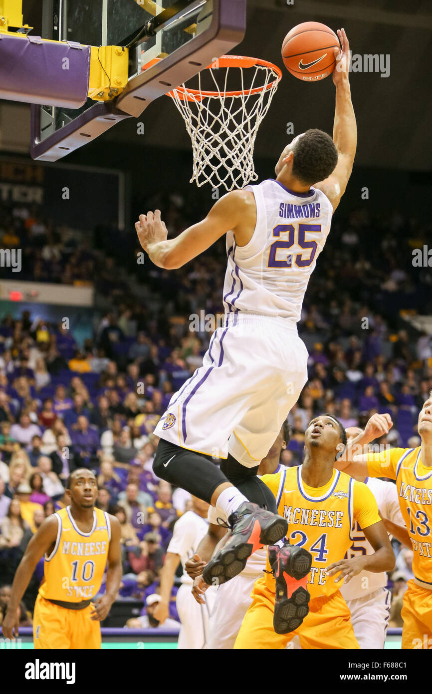 Baton Rouge, LA, USA. 13th Nov, 2015. LSU Tigers forward Ben Simmons ...