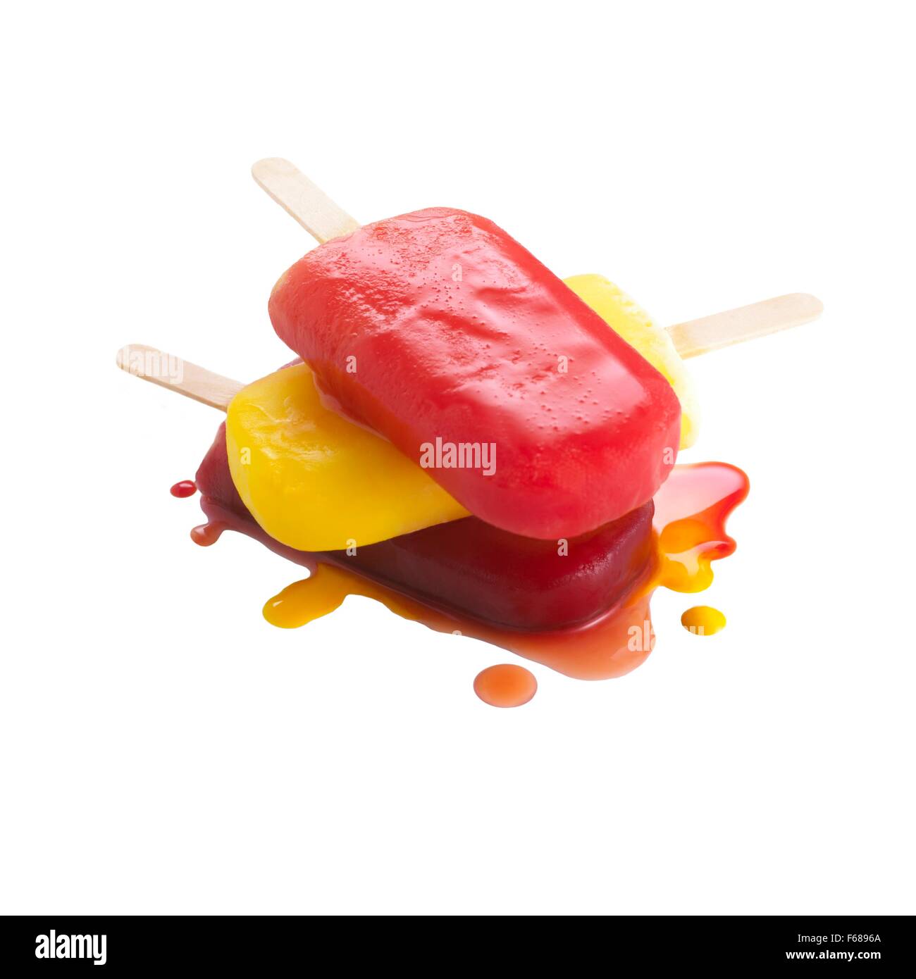 Melting ice lollies Cut Out Stock Images & Pictures - Alamy