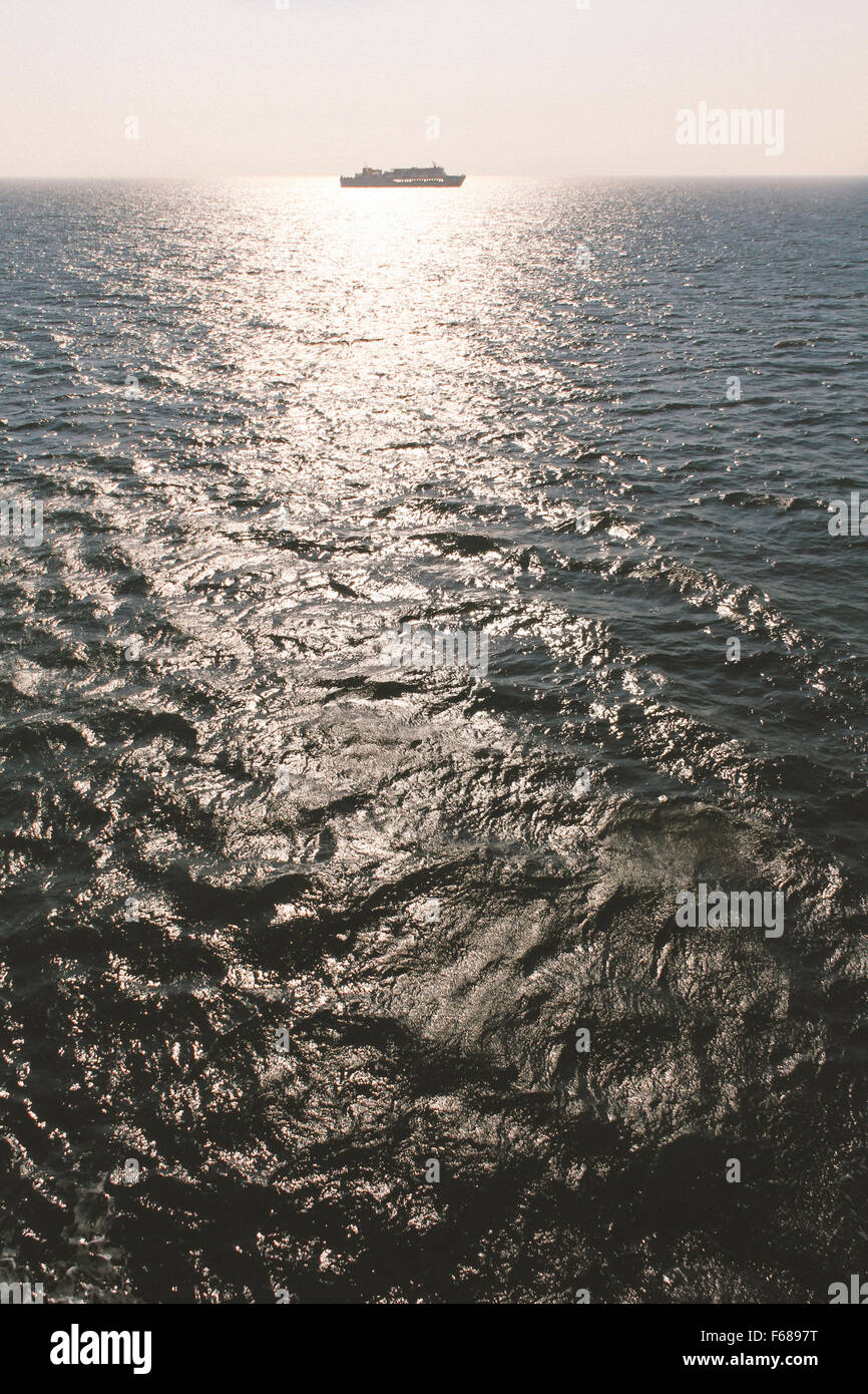 The view of a ship sailing on the sea Stock Photo - Alamy