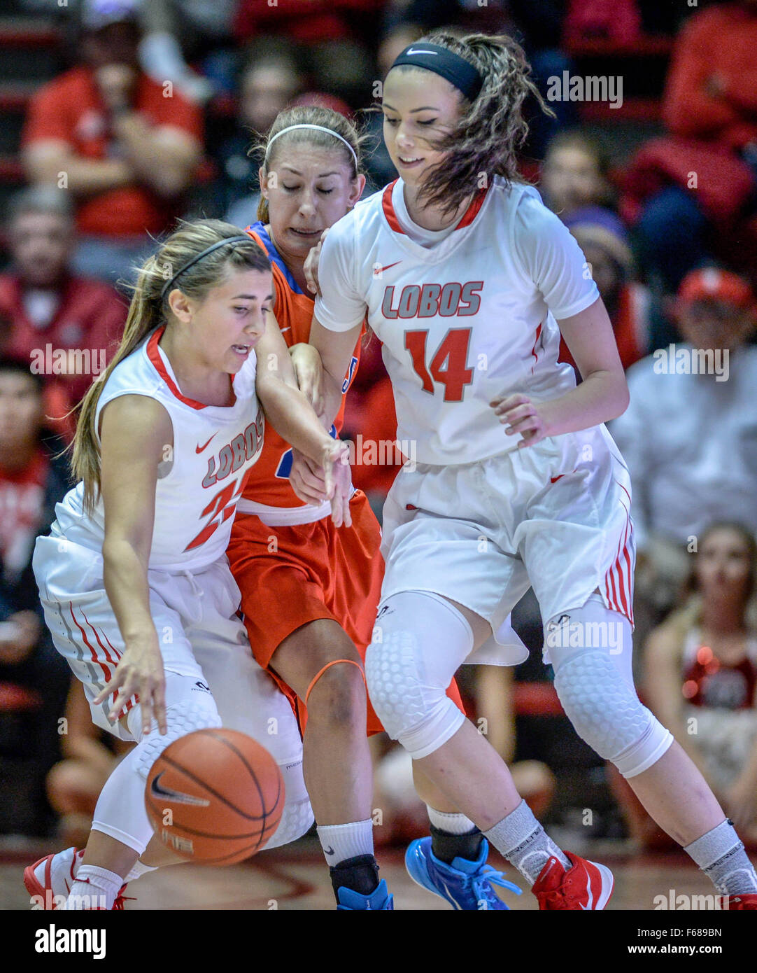 Albuquerque, New Mexico, USA. 13th Nov, 2015. Journal.Lobo teammates ...
