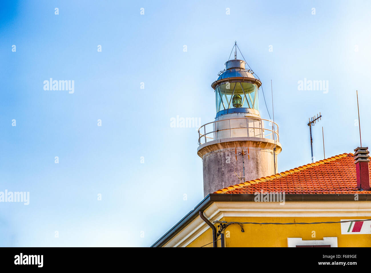 the headlight lamp of Italian lighthouse Stock Photo - Alamy