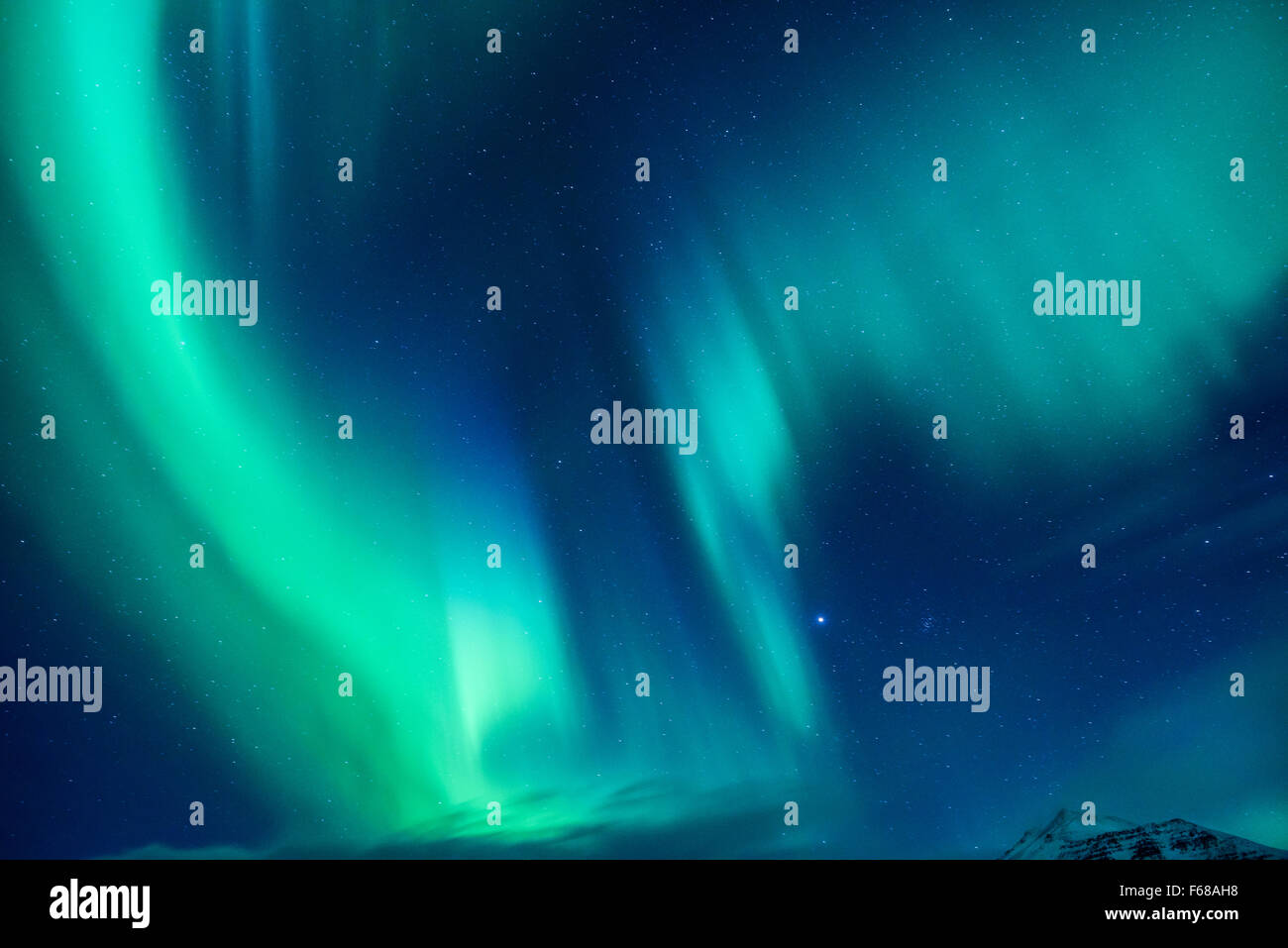 Beautiful blue and green Northern light, abstract natural background ...