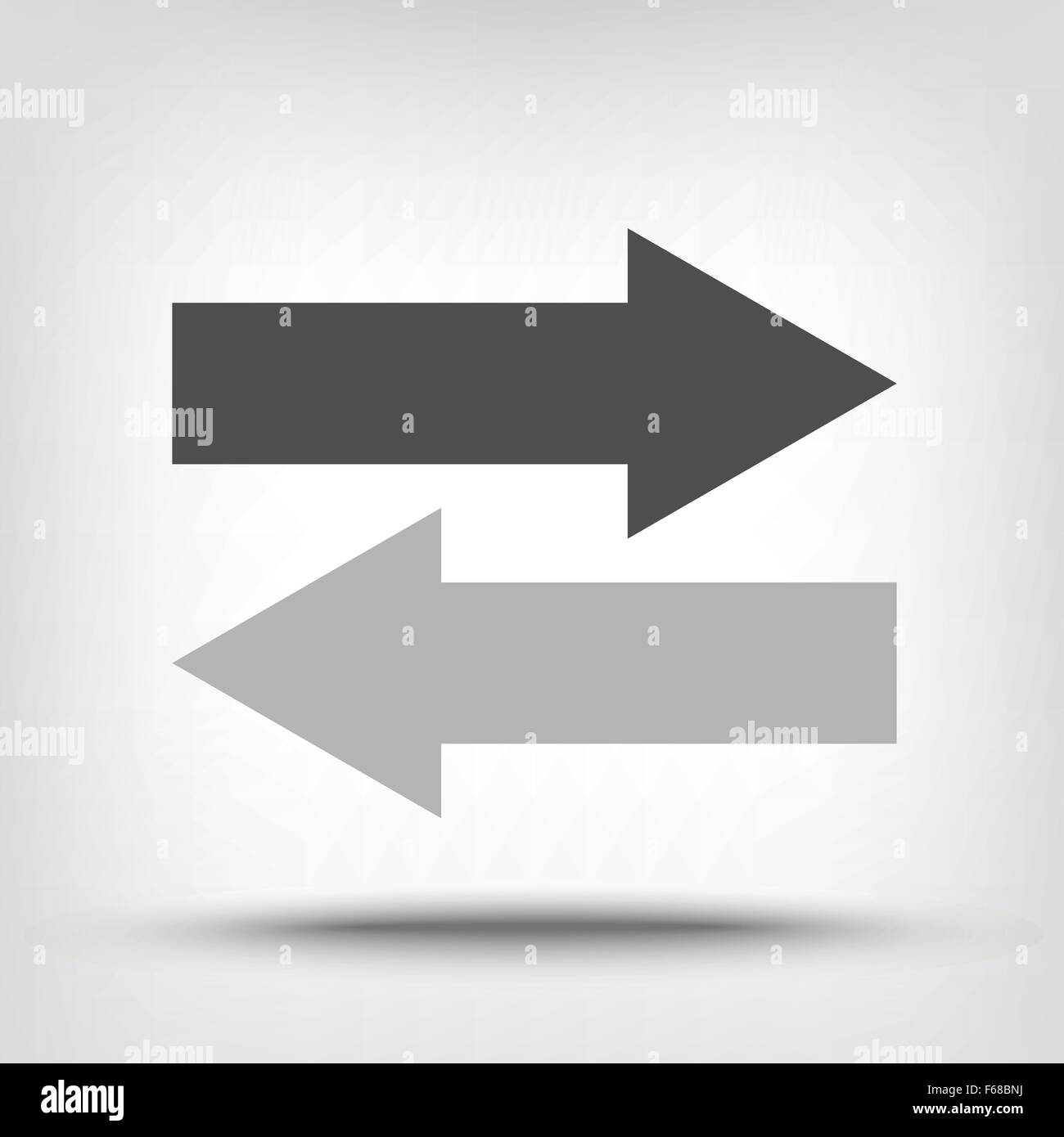 Two opposing arrows as an icon concept Stock Vector Image & Art - Alamy