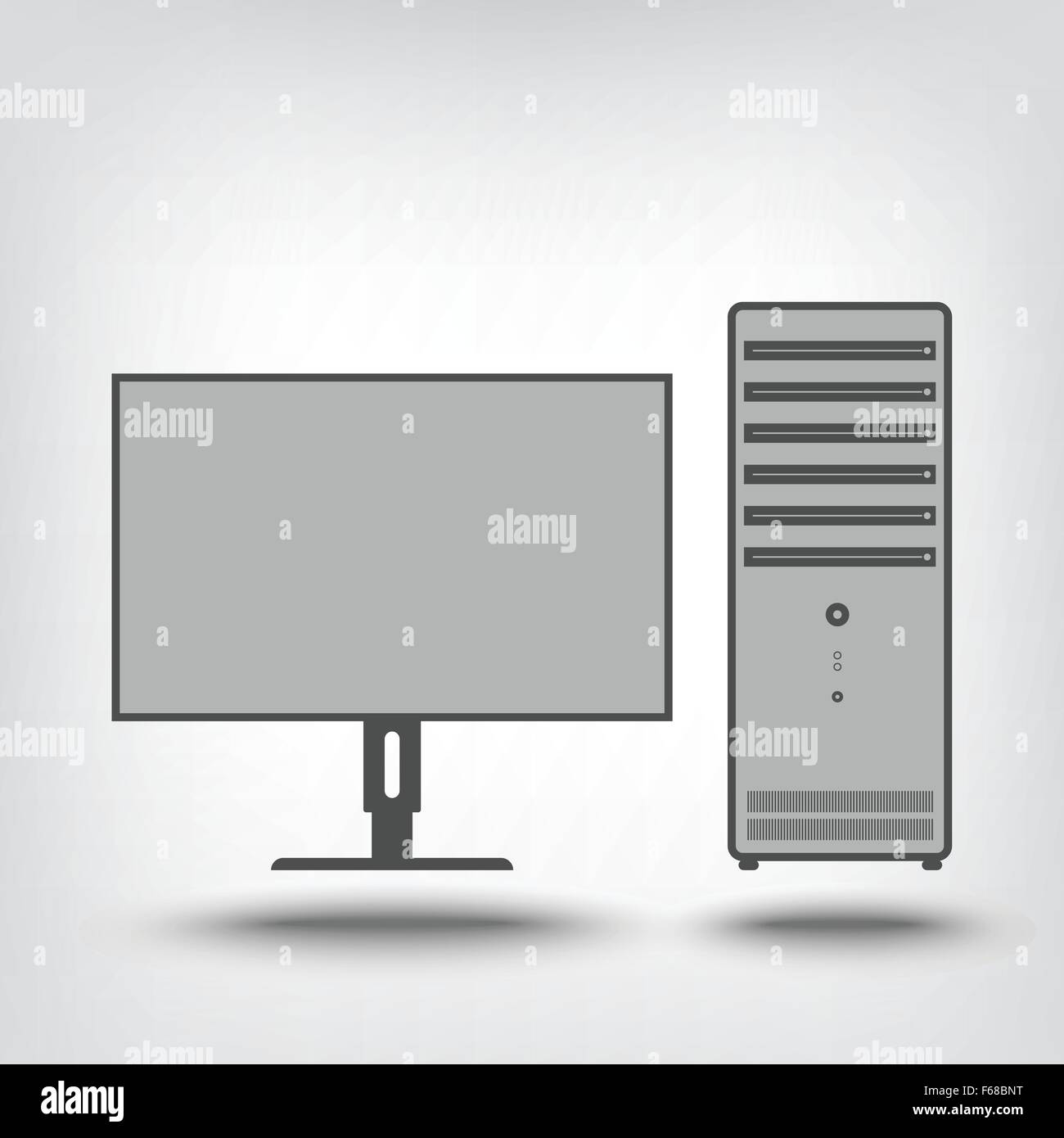 Desktop computer icon as a concept Stock Vector Image & Art - Alamy