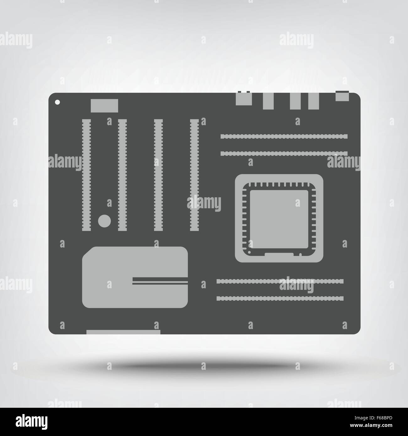 Computer motherboard icon as a concept Stock Vector Image & Art - Alamy