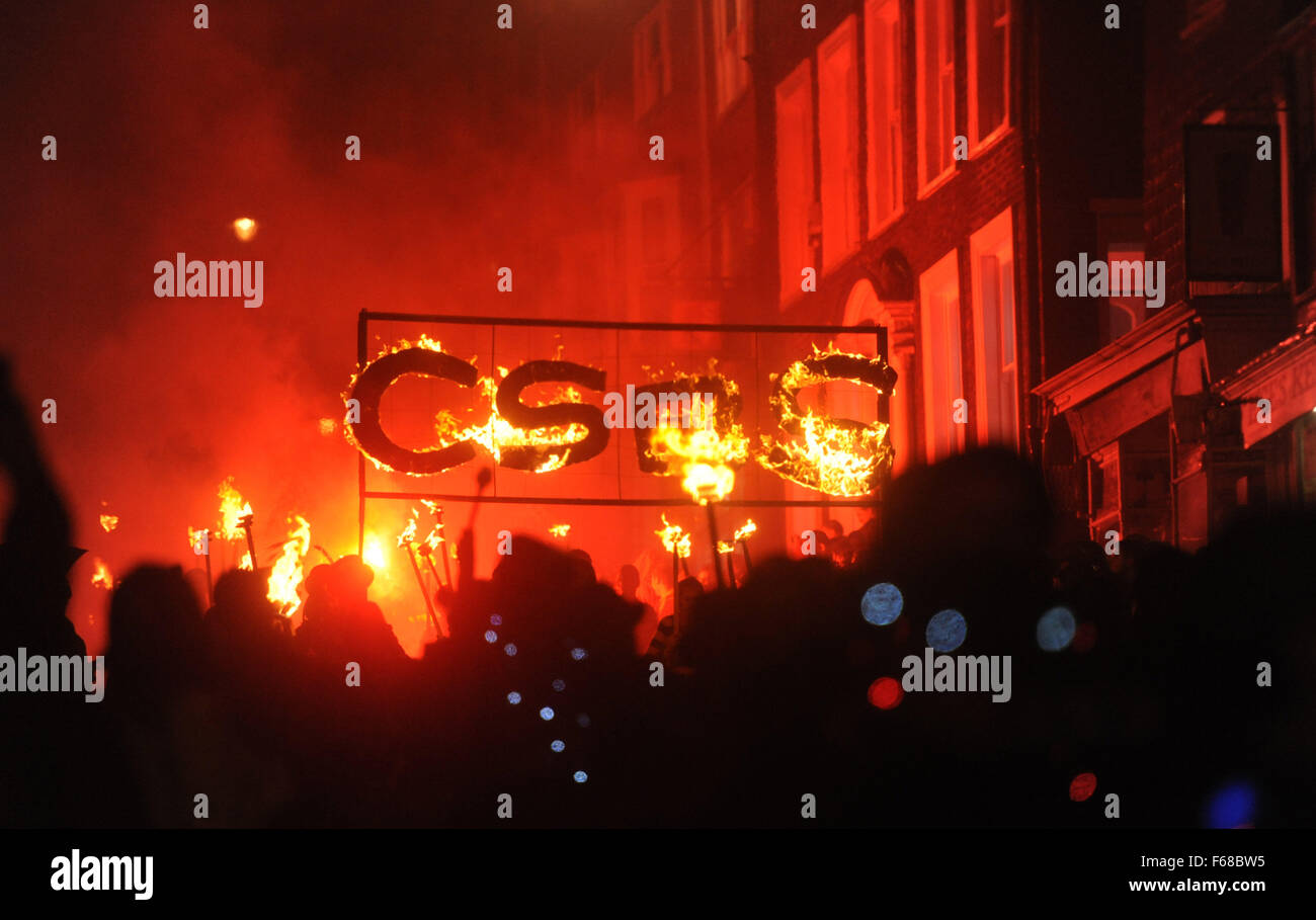 Commercial Square Bonfire Society at Lewes Bonfire celebrations this ...