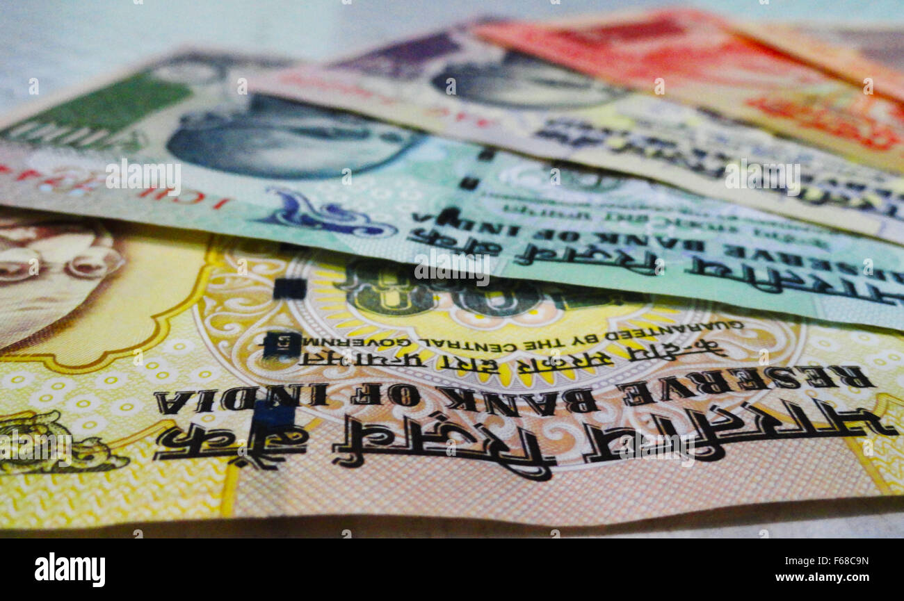 Macro Shot of Indian Rupee Bank Notes Stock Photo - Alamy