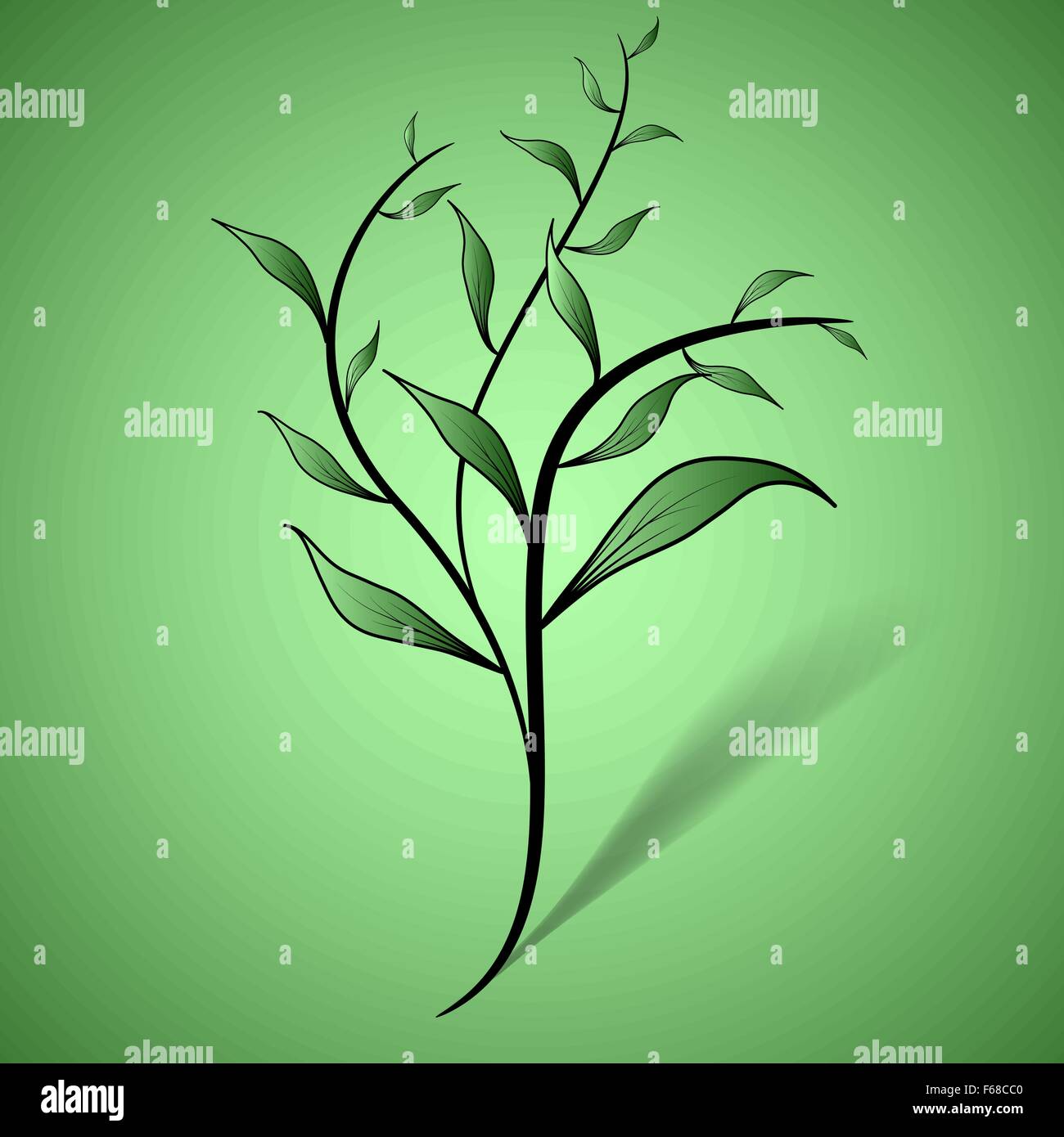 Growing small green leaves Stock Vector Images - Alamy