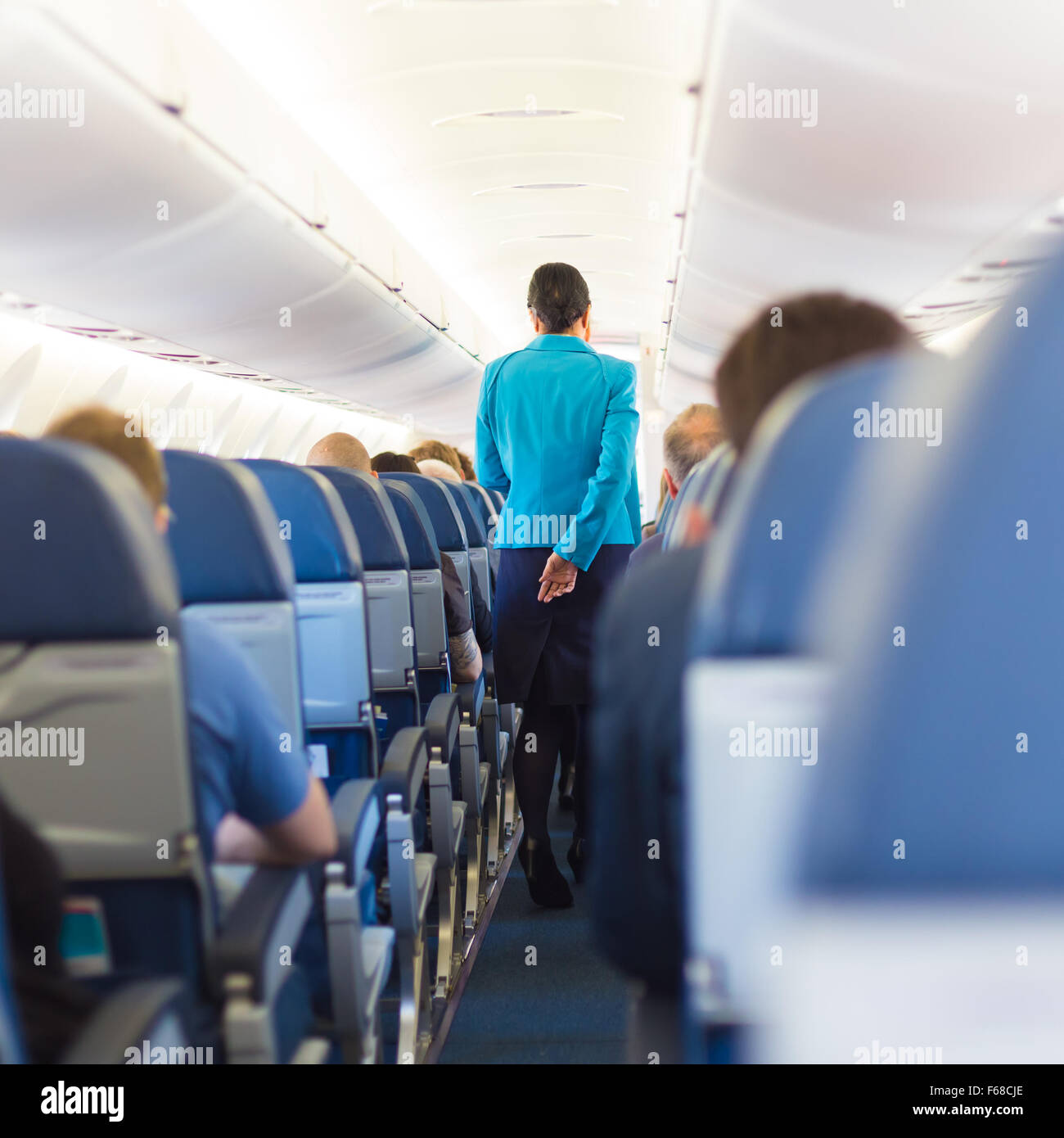 Walking Airplane Aisle