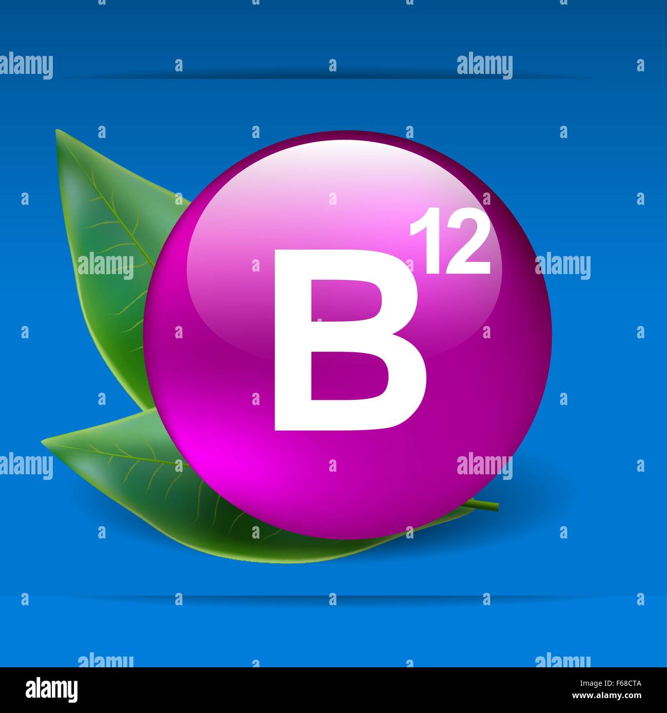 Vitamin B12 with green leaves as concept Stock Vector Image & Art - Alamy