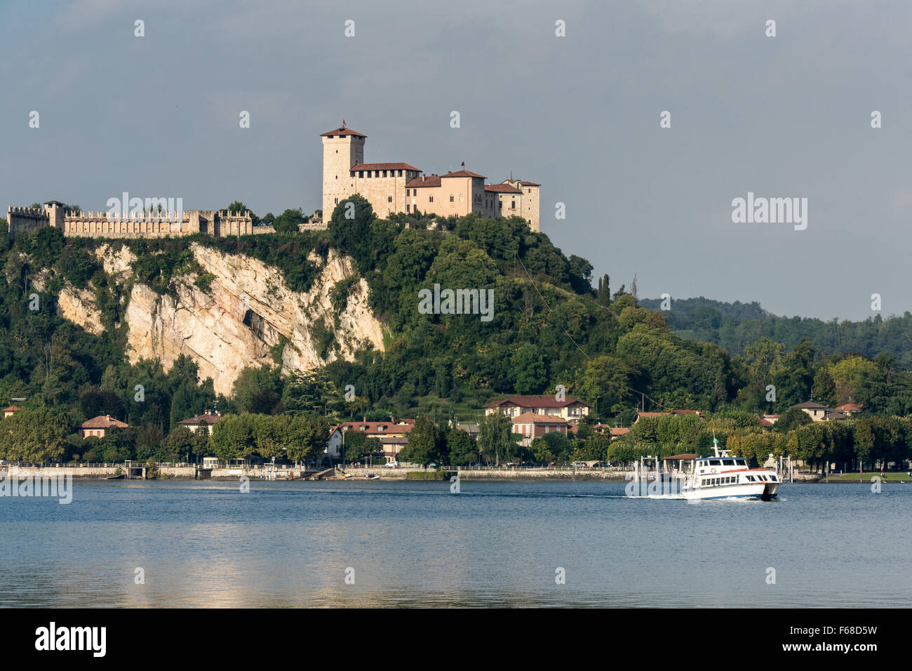 Rocca d'Angera Castle in Angera on Lake Maggiore Piedmont Italy Stock ...