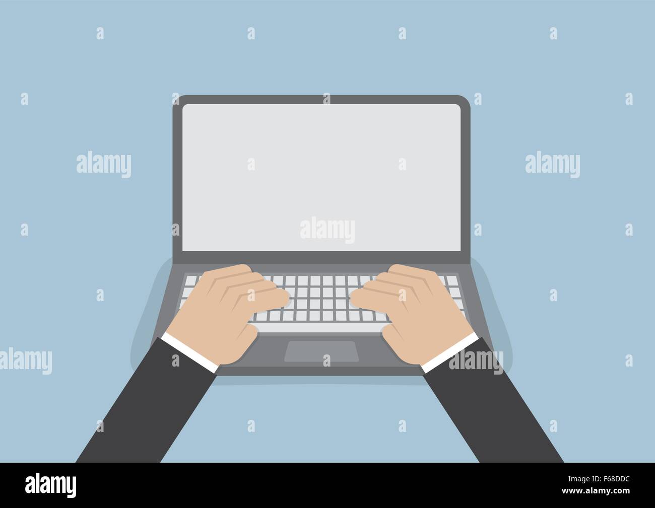 Man hand on keyboard Stock Vector Images - Alamy
