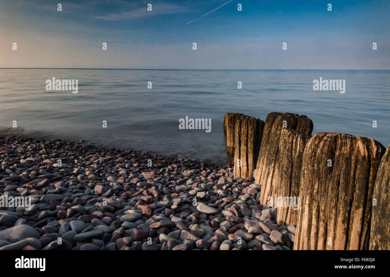 Sea groynes at Porlock Weir, Somerset, England Stock Photo - Alamy