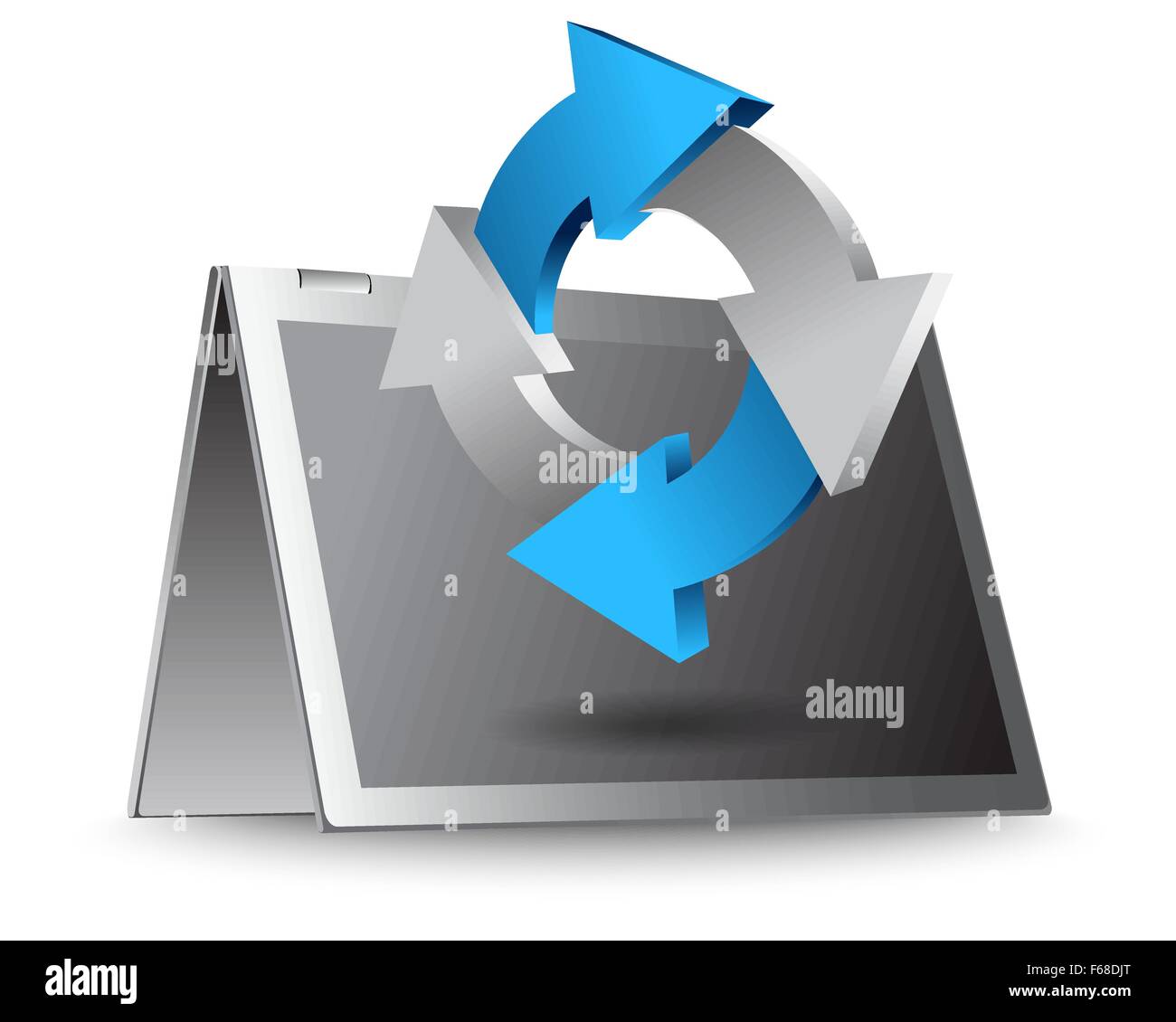Tablet pc with process chart Stock Vector Image & Art - Alamy