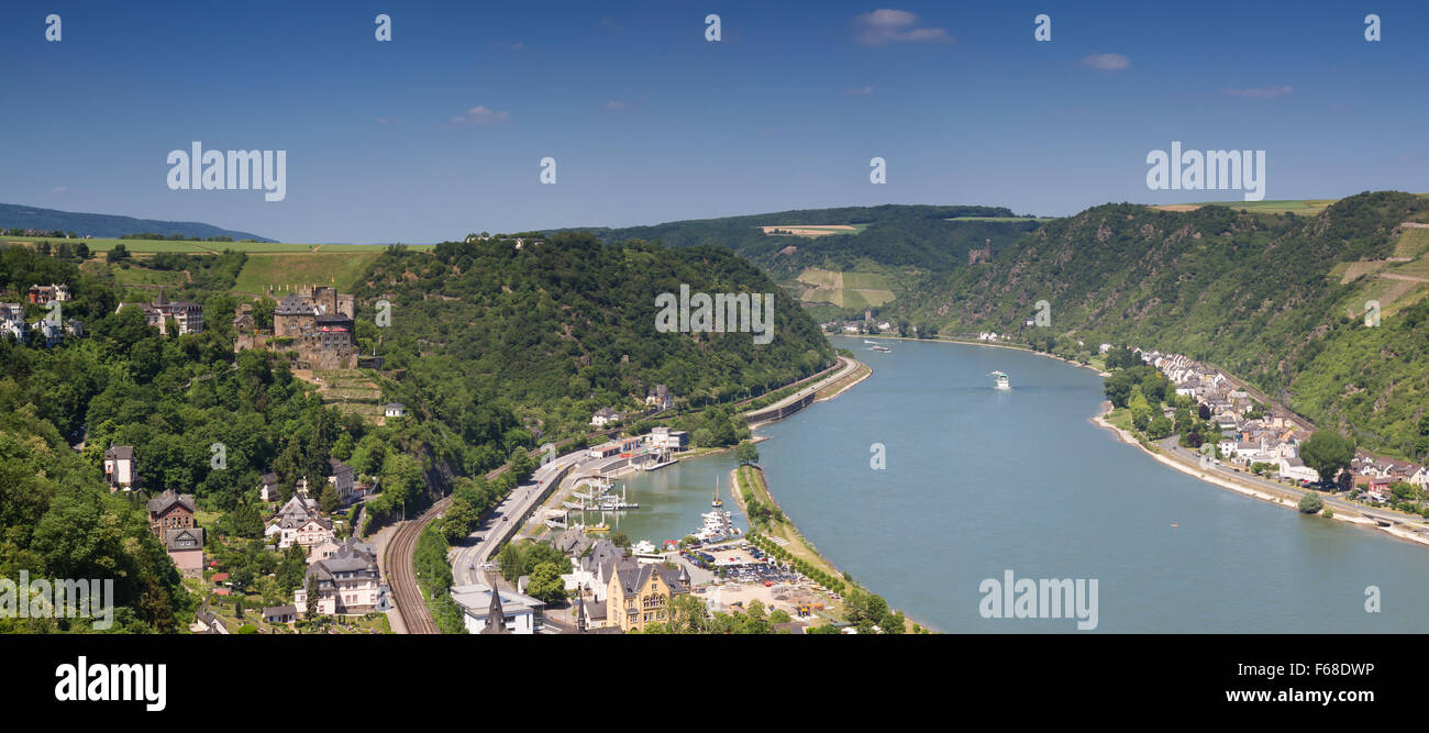 Unesco world heritage upper middle rhine valley hi-res stock ...