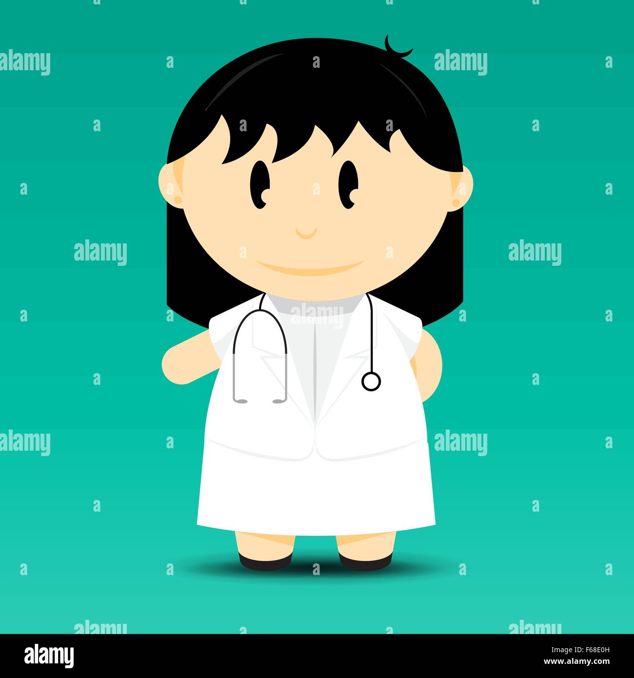 Smiling woman doctor in uniform Stock Vector Images - Alamy