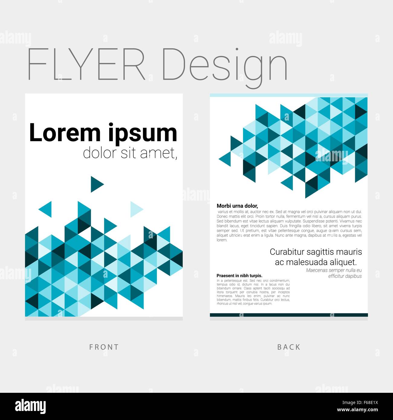 Flyer with abstract polygon background for corporate identity template ...