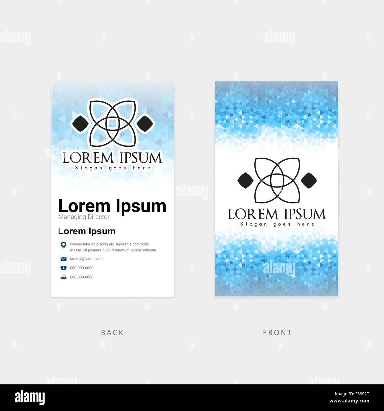 Blue abstract template card design Stock Vector Image & Art - Alamy