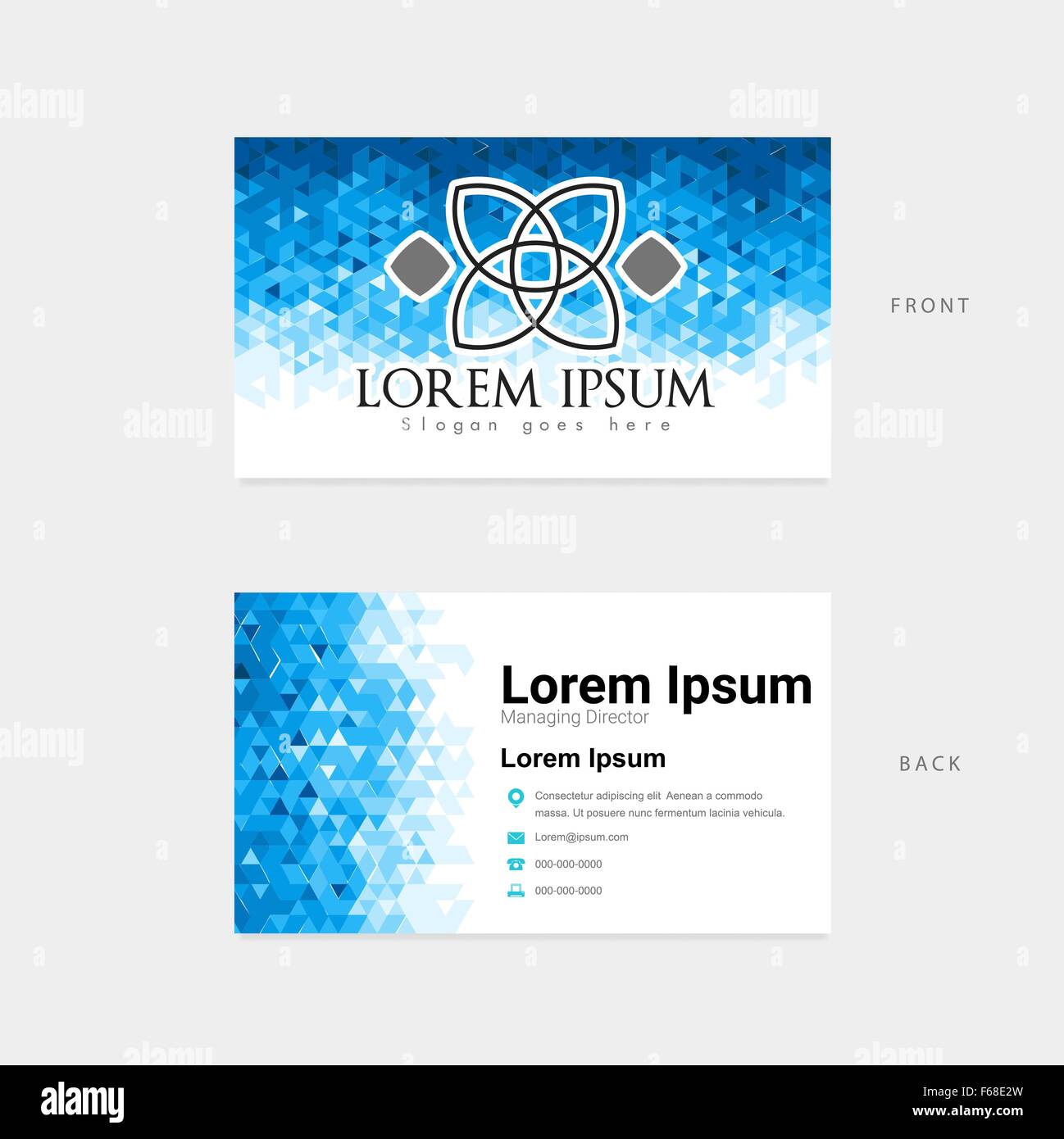 Blue business card template design Stock Vector Image & Art - Alamy