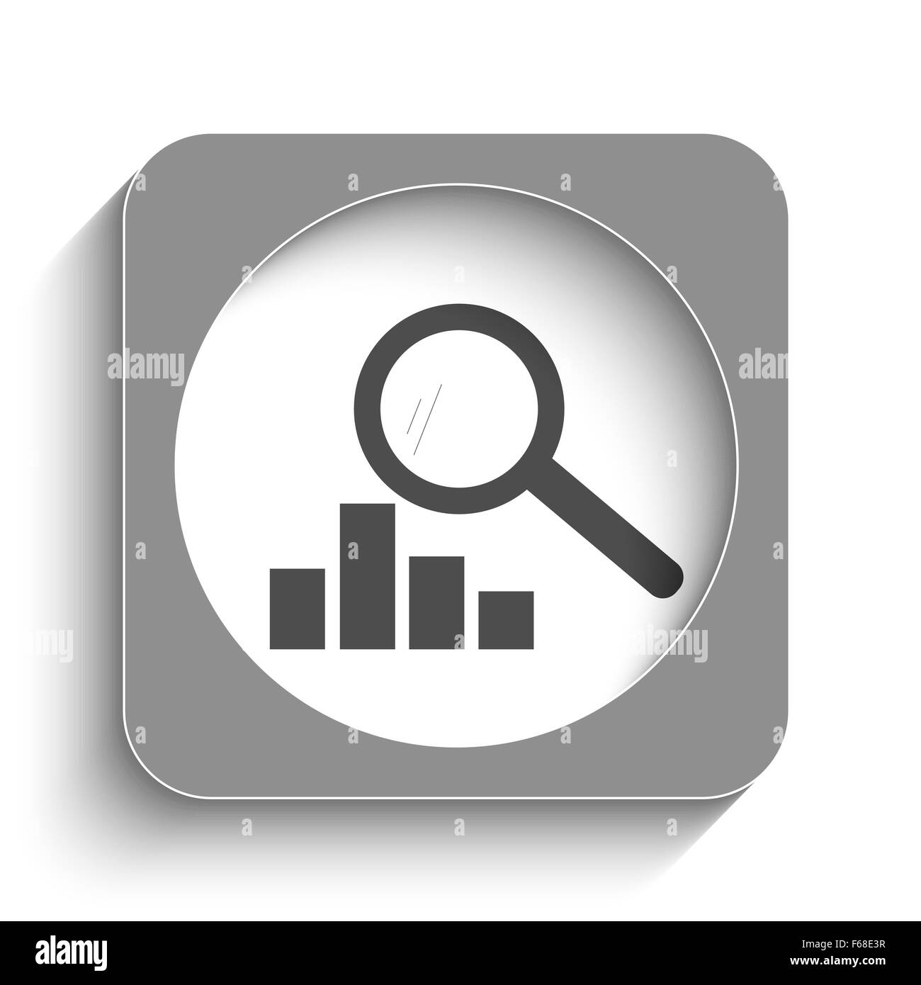 Statistics analysis icon vector Black and White Stock Photos & Images ...